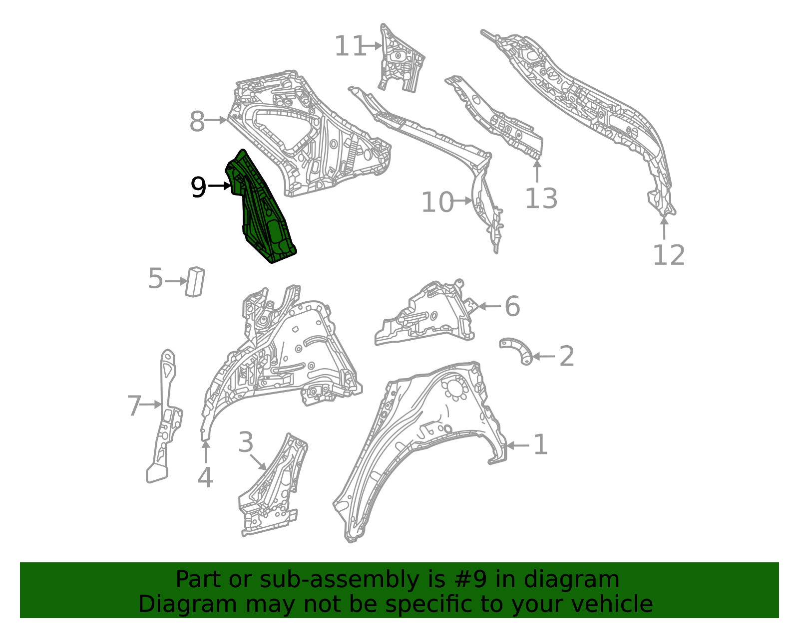 61711-F6010 - High-Quality Body C-Pillar Reinforcement for 2022-2025 ...
