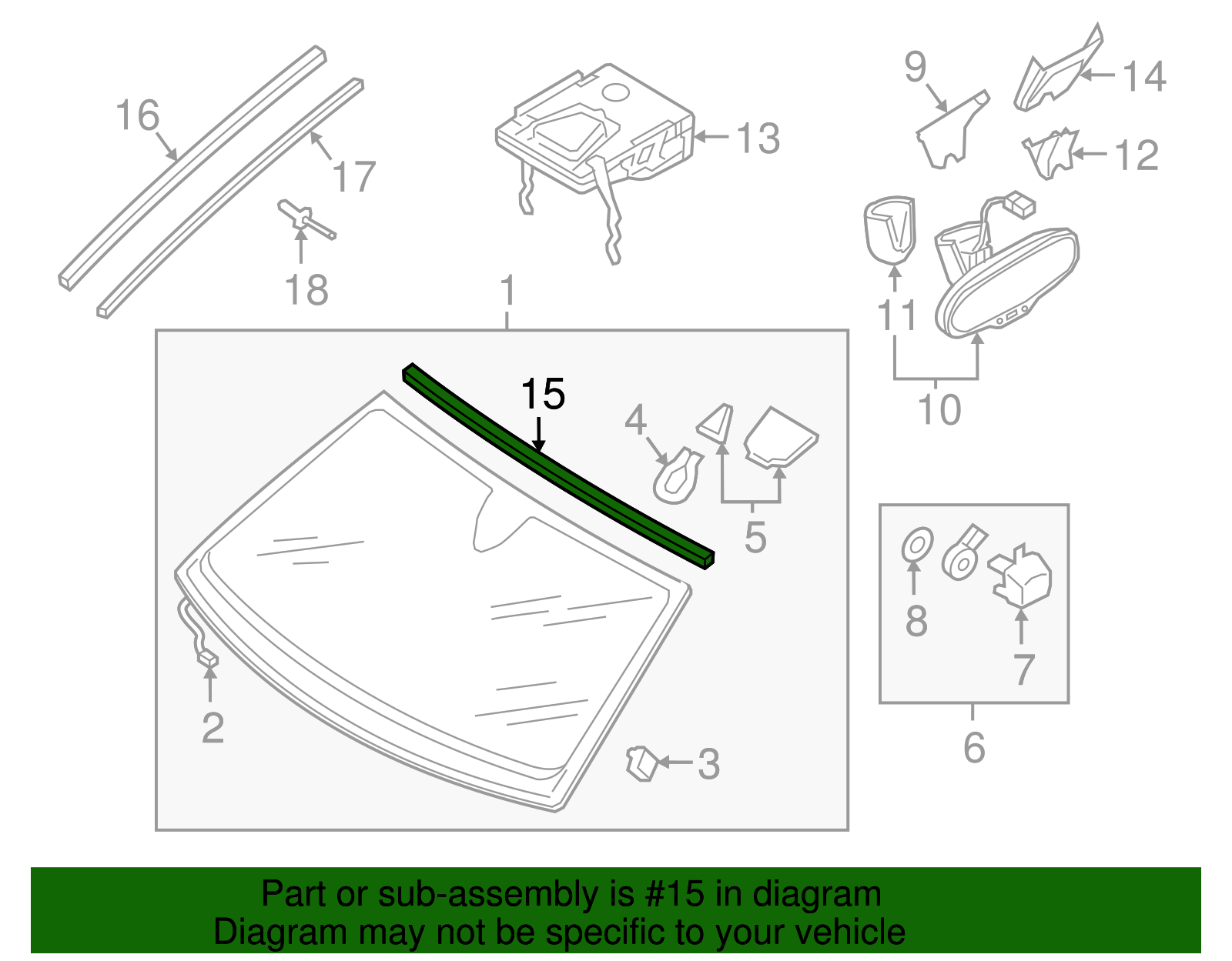 8W0-853-306-A - High-Quality Windshield Molding for 2017-2024 Audi ...