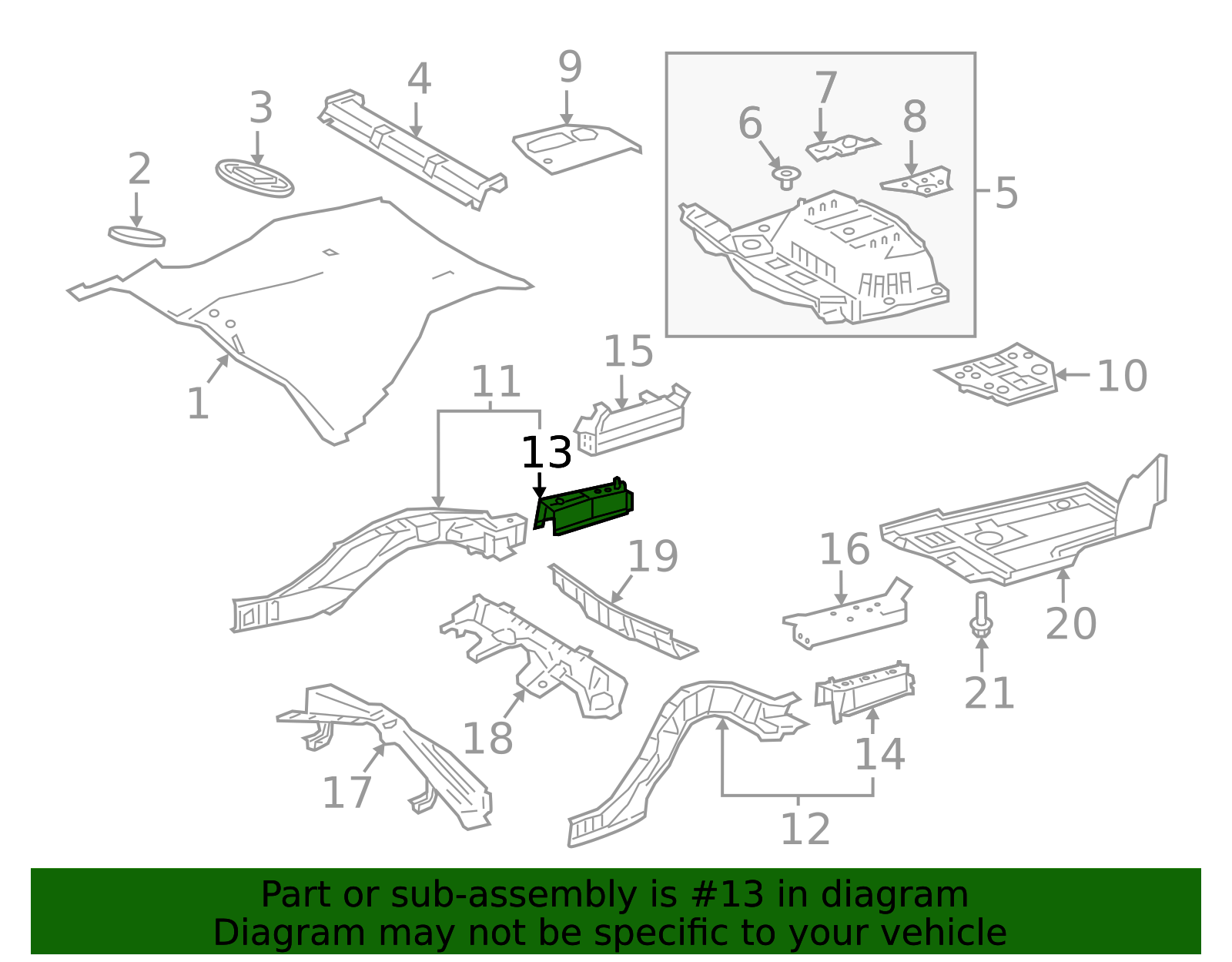 57803-11010 - High-Quality Frame Rail End for 2018-2025 Lexus ...
