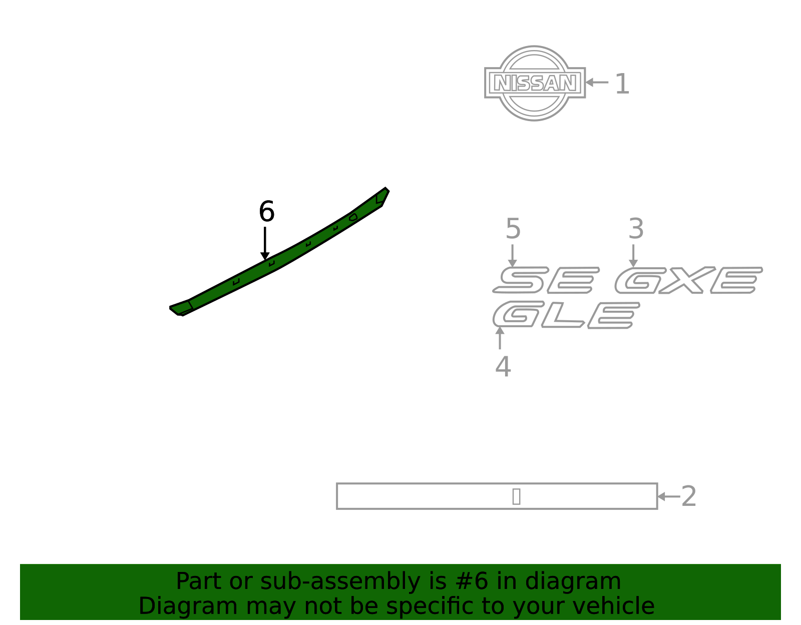 84810-1Z100 - Finish Molding 2000-2001 Nissan Altima | Official Nissan ...
