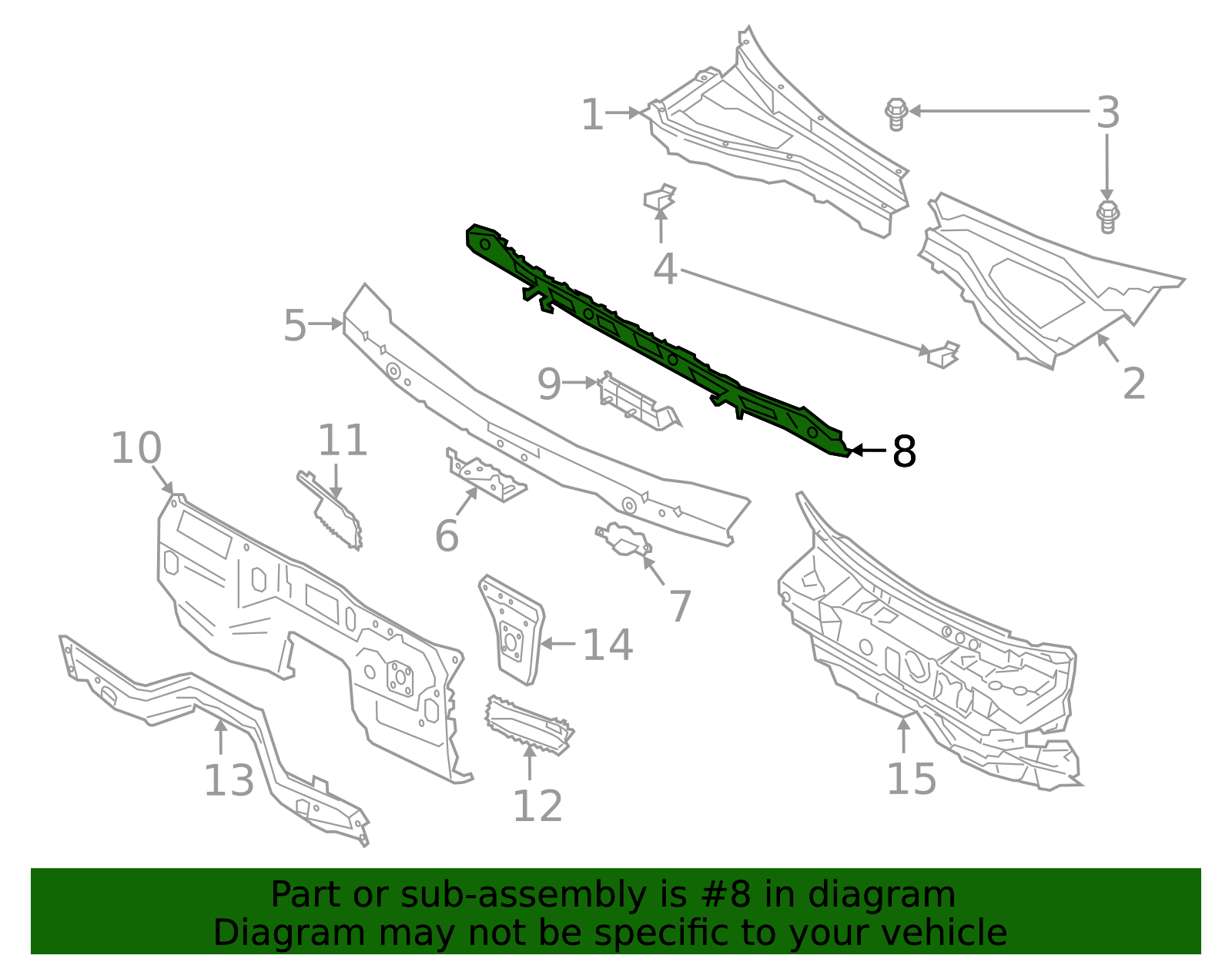2020-2025 Ford | Reinforcement | LB5Z-7802030-A | Walls' Ford Parts