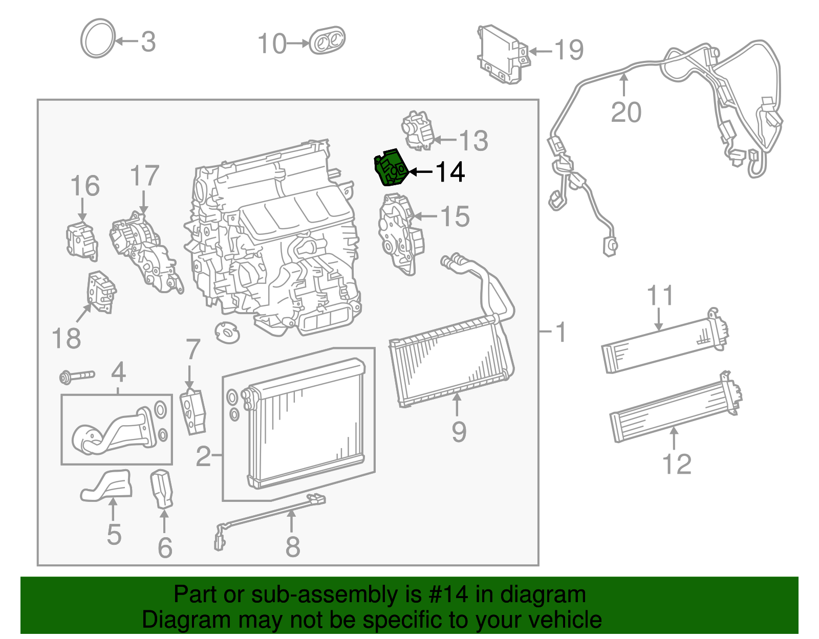 87106-30610 - HVAC Blend Door Actuator For 2014-2025 Lexus | Lexus OE Parts