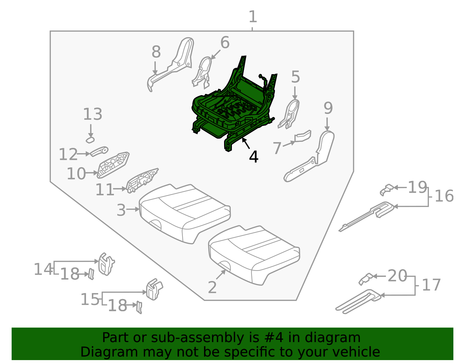 2021-2023 Kia Sorento Seat Track 89600-R5200 | TascaParts.com