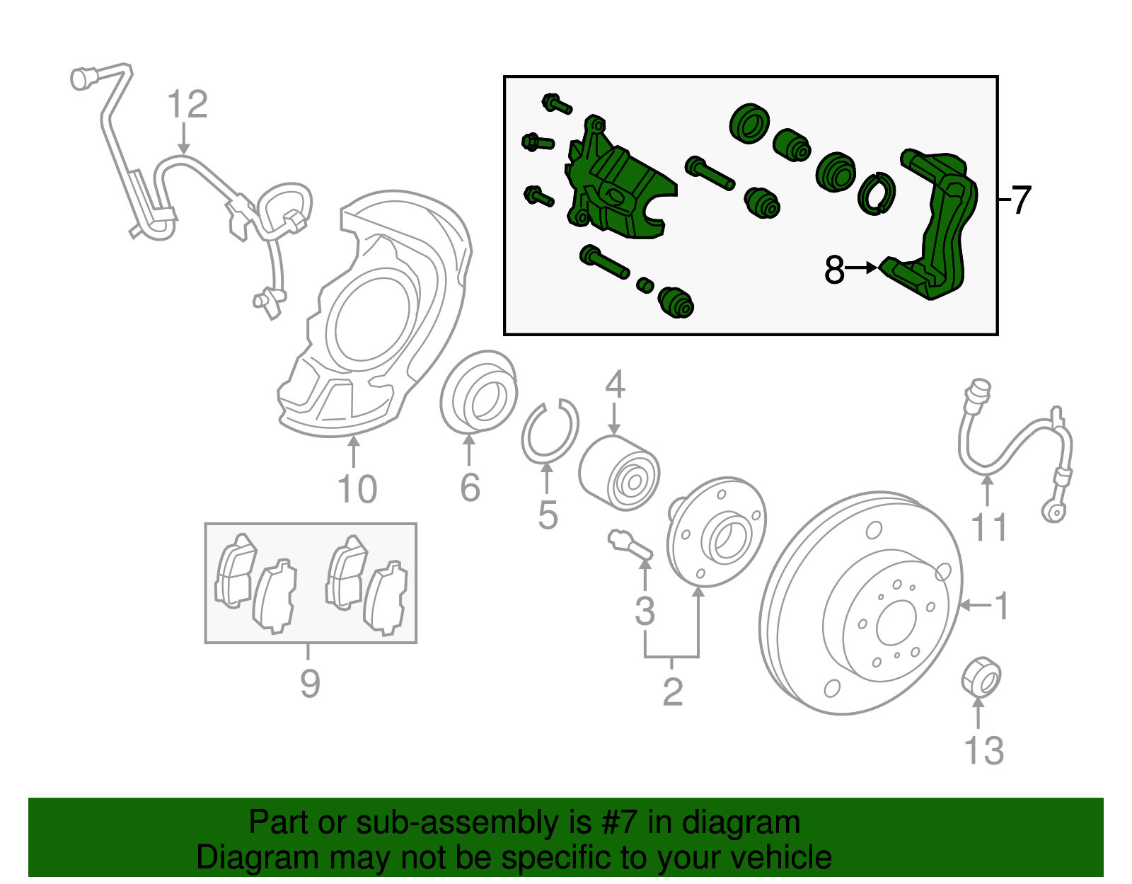2008-2025 Toyota Disc Brake Caliper 47750-48110 | Toyota Parts Center