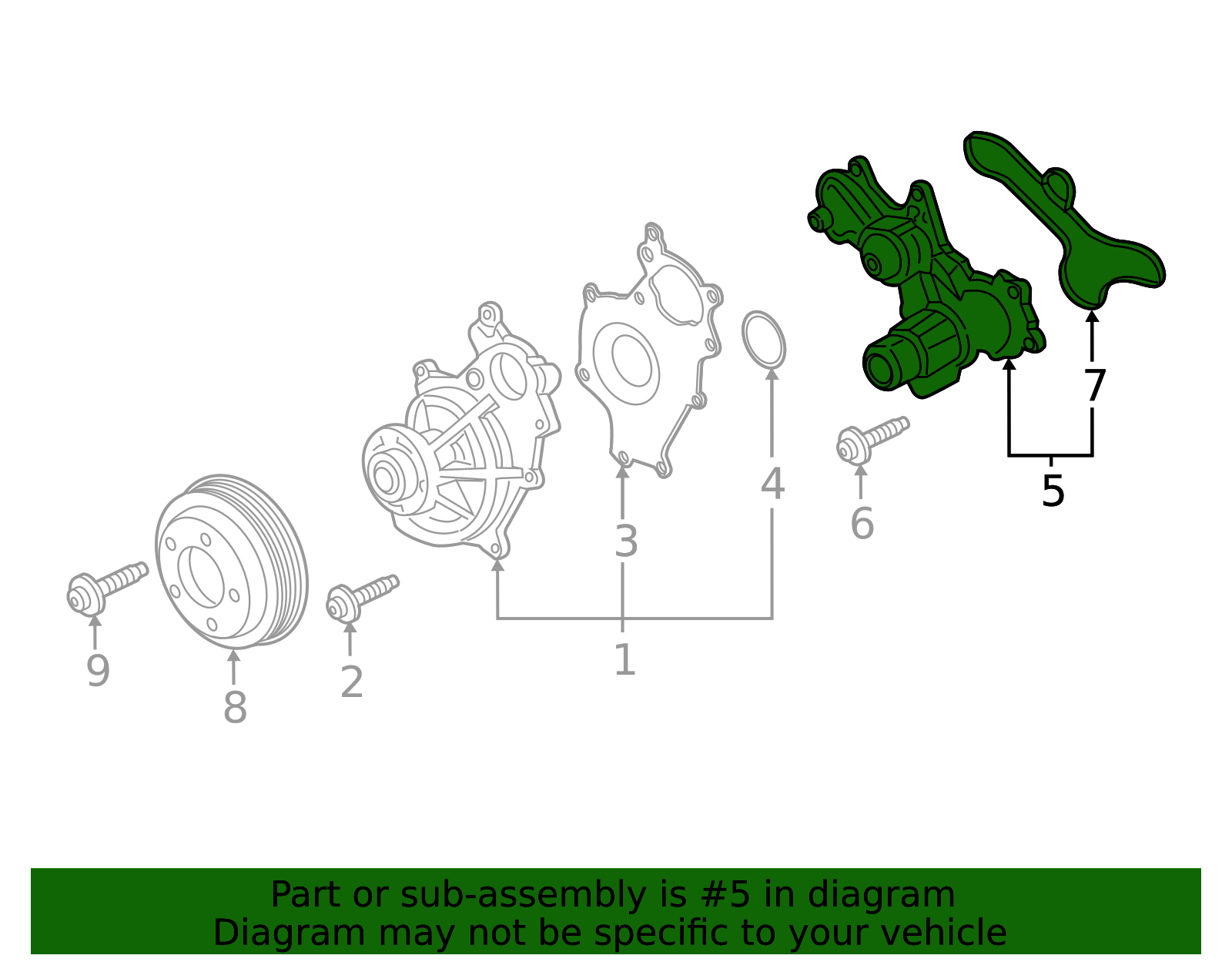 FL1Z-18D473-A - High-Quality Engine Auxiliary Water Pump for 2015-2017 ...
