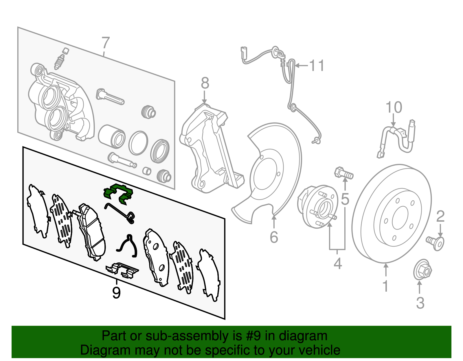2017-2020 GM Disc Brake Pad Set 85153469 | TascaParts.com