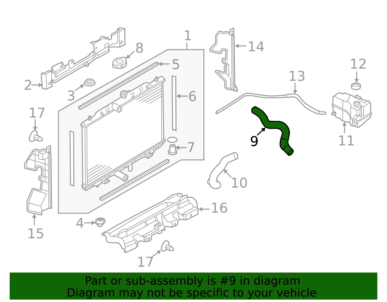21501-4BA0A - Upper Hose 2014-2020 Nissan Rogue | Official Nissan Parts ...