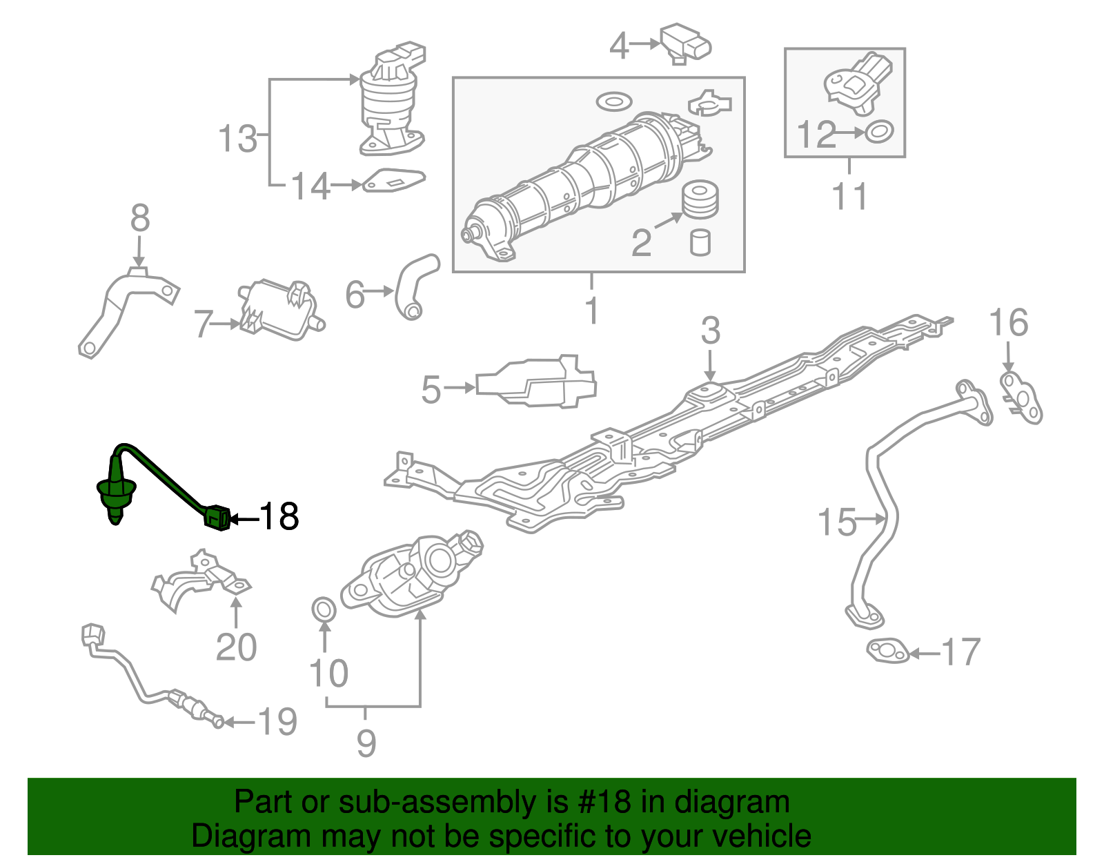 2012-2022 Honda Oxygen Sensor 36531-R1A-A01 | OEM Parts Online