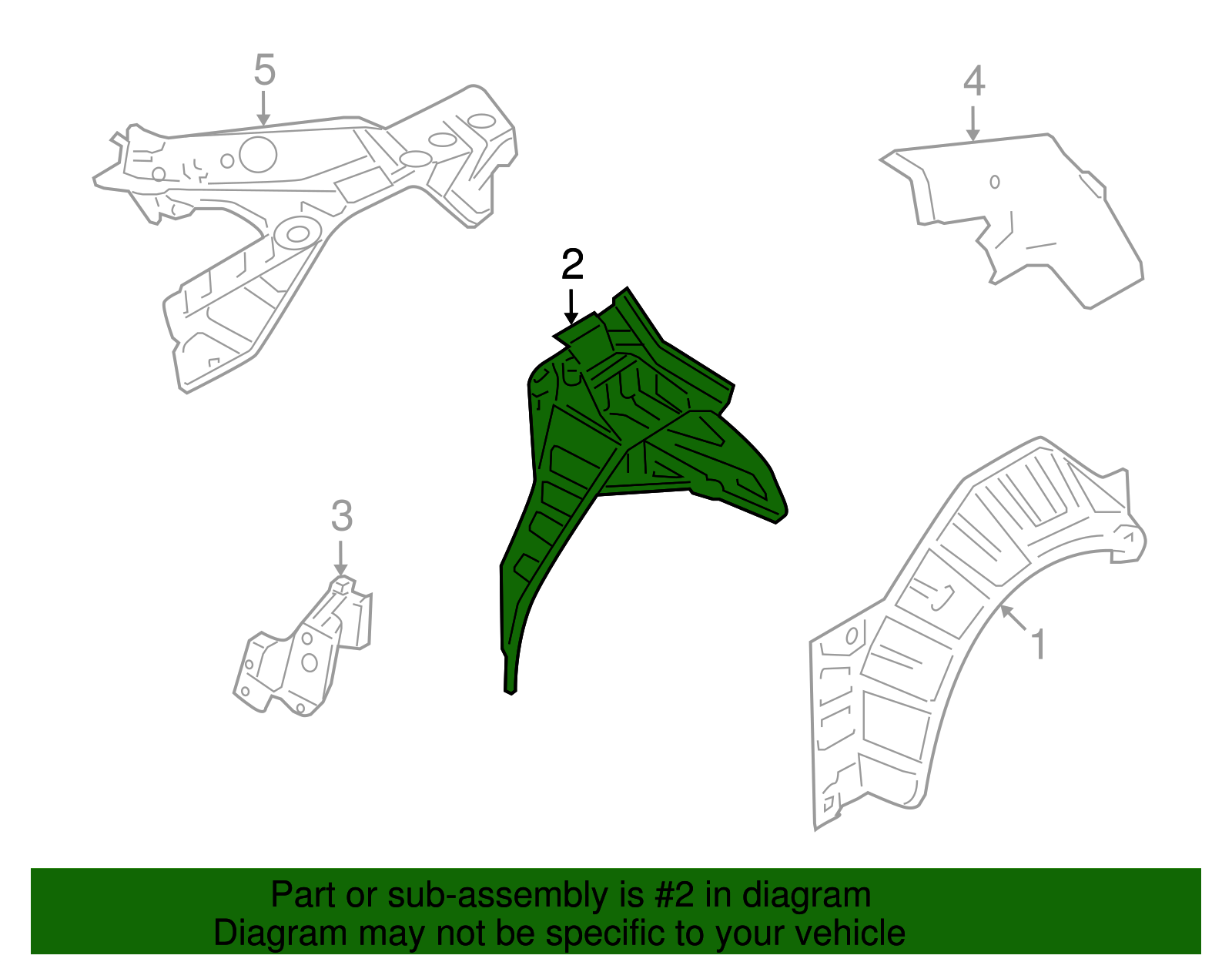 2009-2024 Nissan GT-R Inner Wheelhouse 76750-JF00A | Nissan RVA