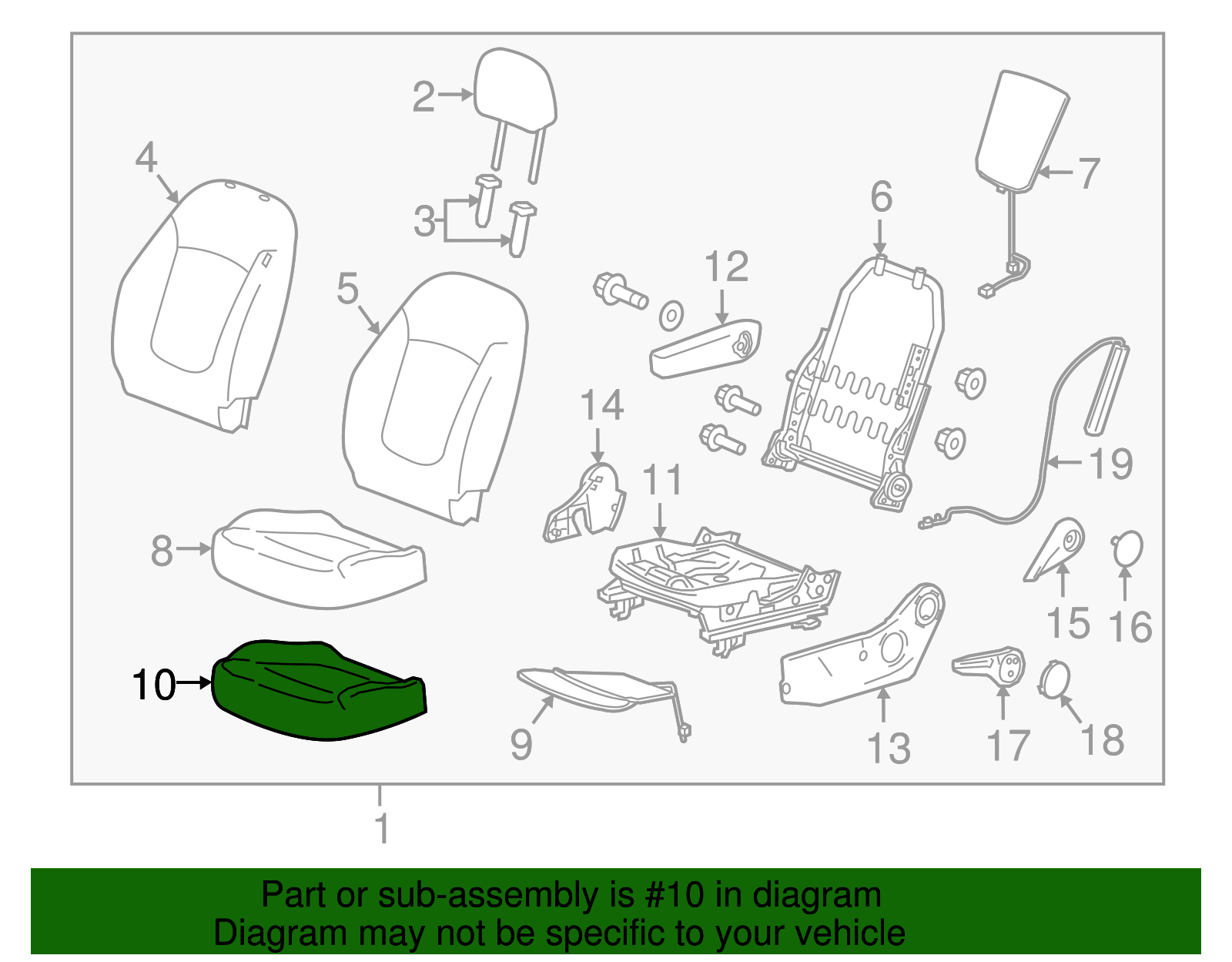 2019-2020 Chevrolet Spark Cushion Cover 42675492 | Capital Chevy Parts