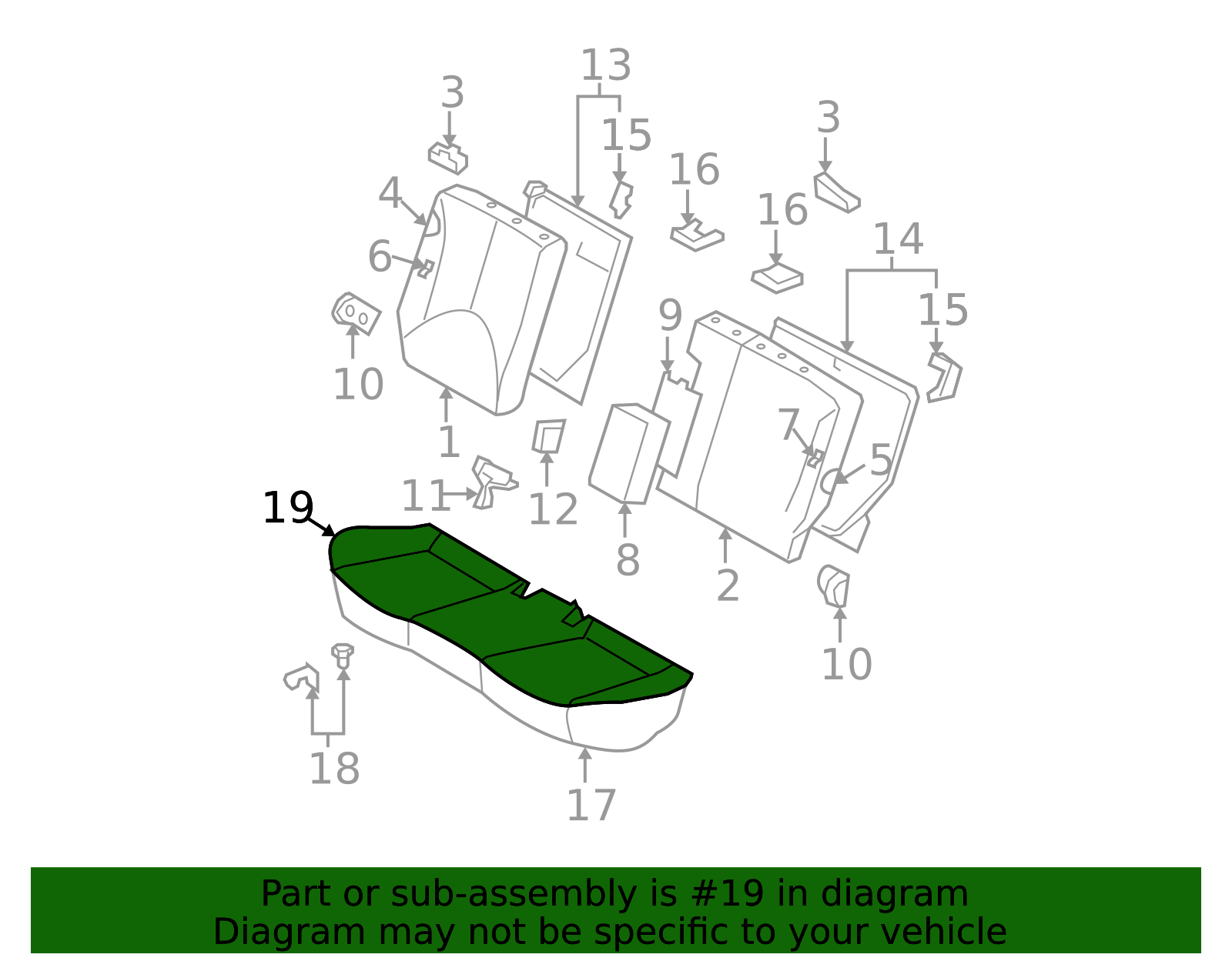 2010-2011 Hyundai Accent Seat Cover 89160-1E100-QFM | QuirkParts