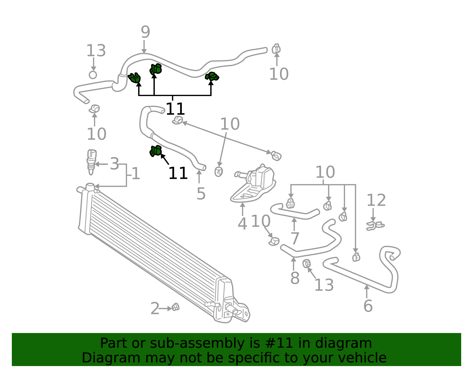 2001-2019 Toyota Radiator Coolant Hose Clip 90469-22001 | Toyota Parts ...
