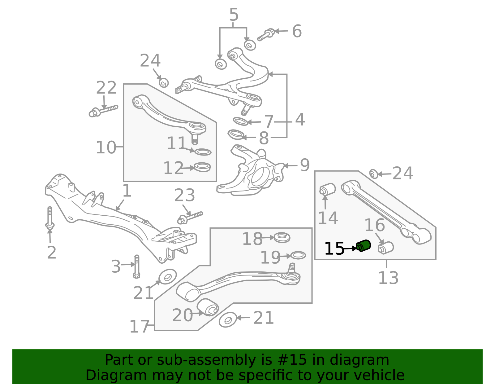 1996-2006 Mitsubishi Rear Lower Control Arm Bushing MR403464 ...