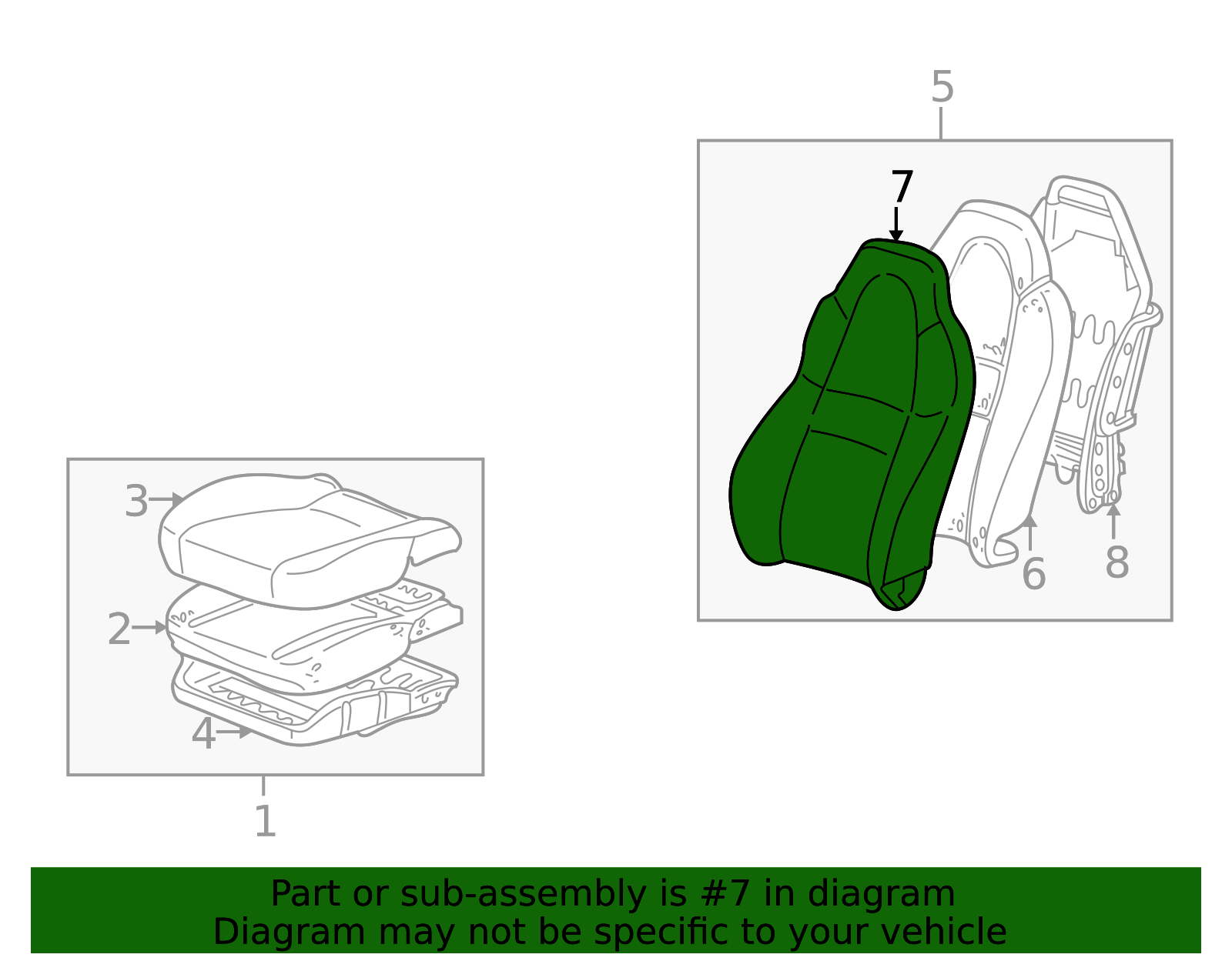 2000-2002 Toyota MR2 Spyder Seat Back Cover 71073-17350-E0 | Toyota ...