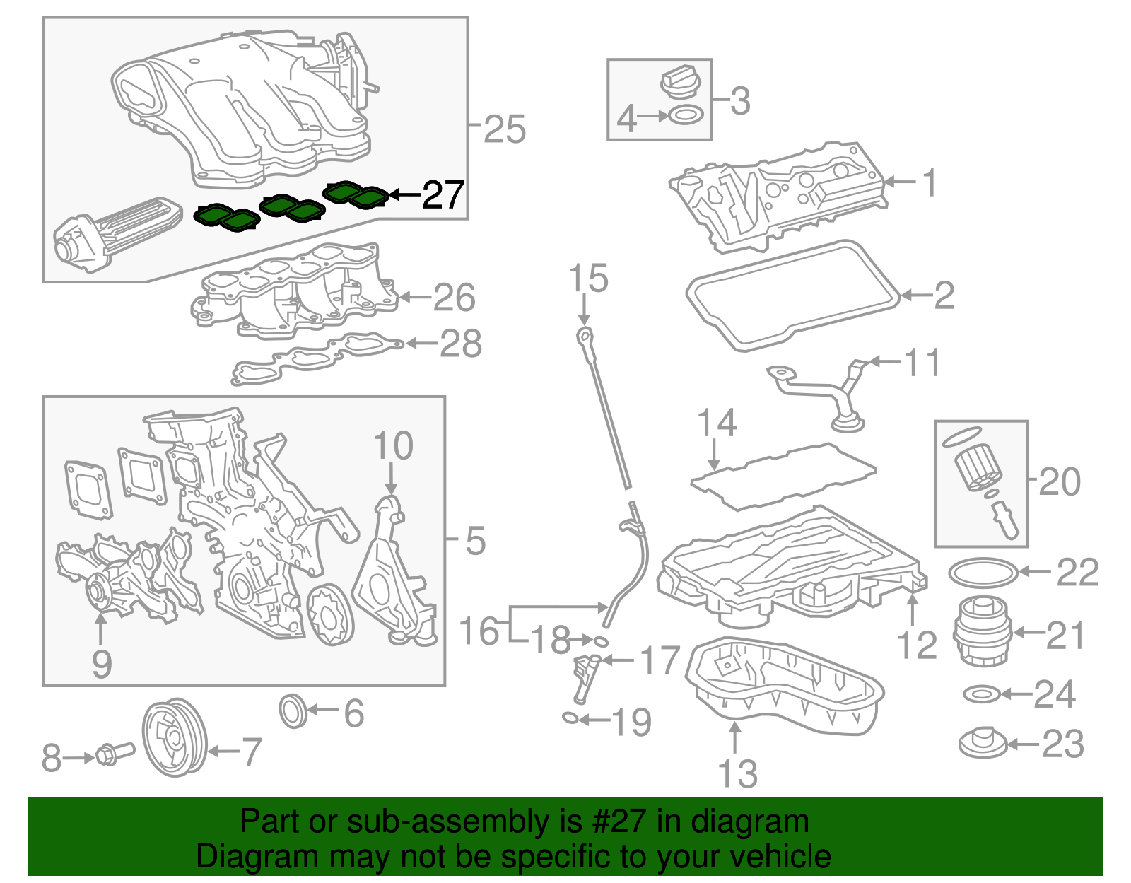 2007-2018 Lexus Plenum Gasket 17176-0P021 | Lexus Direct parts
