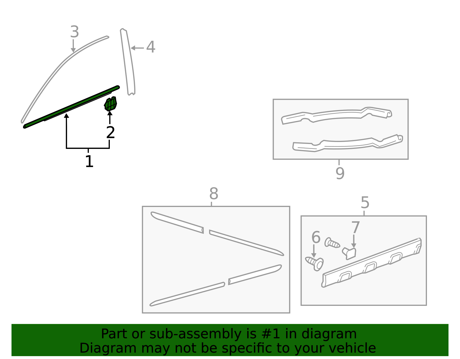 72450-SWA-A02 - 2007-2011 Honda CR-V - Molding Assembly L Front Door ...