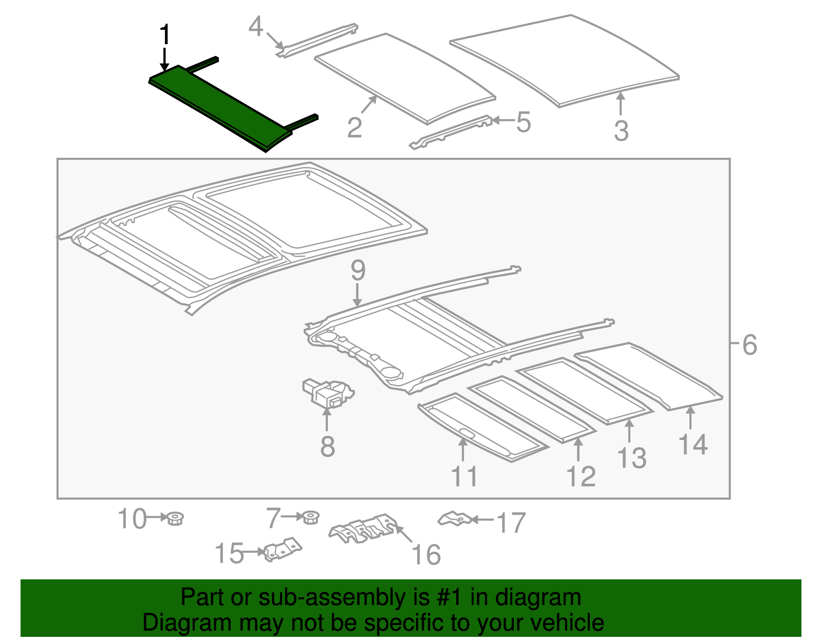 2009-2015 Toyota Venza 2009-2015 Toyota Venza - Sunroof Glass 63201 ...
