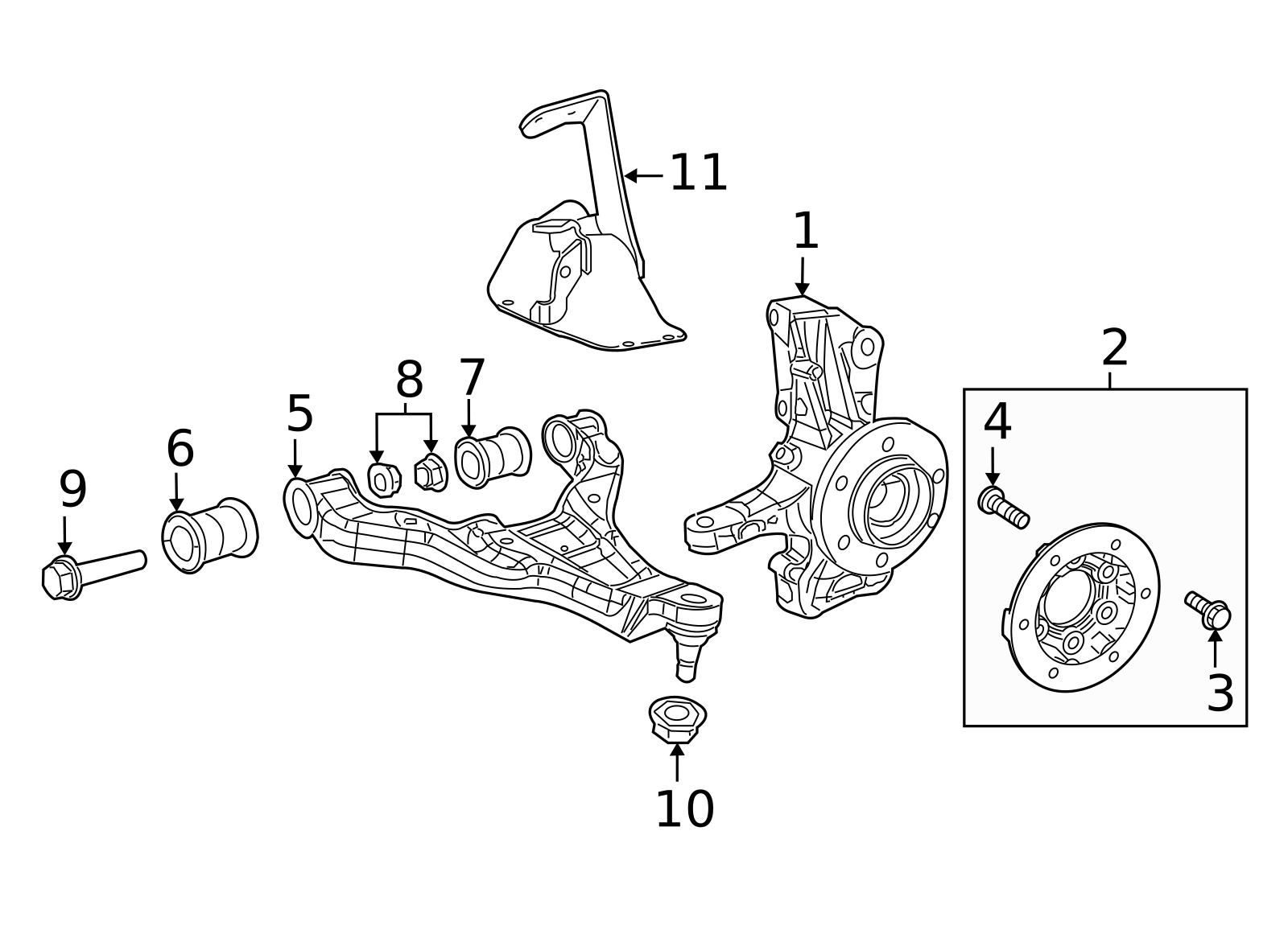 906-330-41-07 - Lower Control Arm 2010-2024 Mercedes-Benz | Mercedes ...