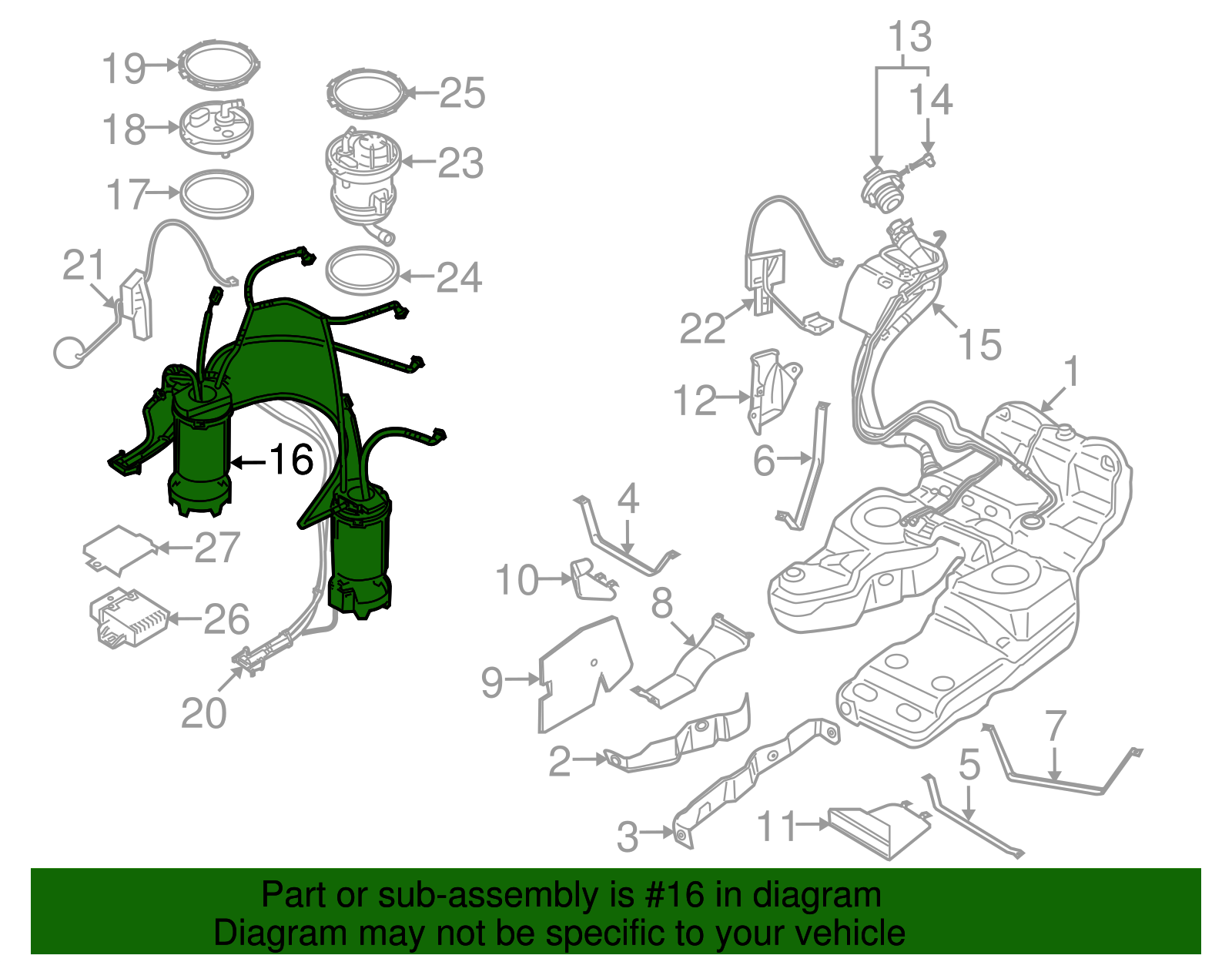 2007-2011 Audi Q7 Fuel Pump 7L8-919-087-B | Audi OEM Parts Online