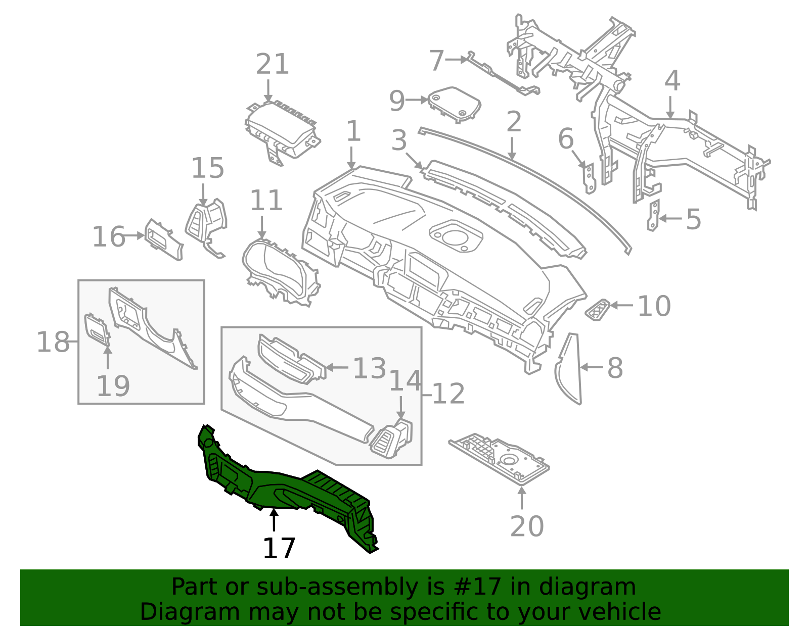 2019-2021 Hyundai Tucson Lower Panel 84760-D3100-UUE | QuirkParts