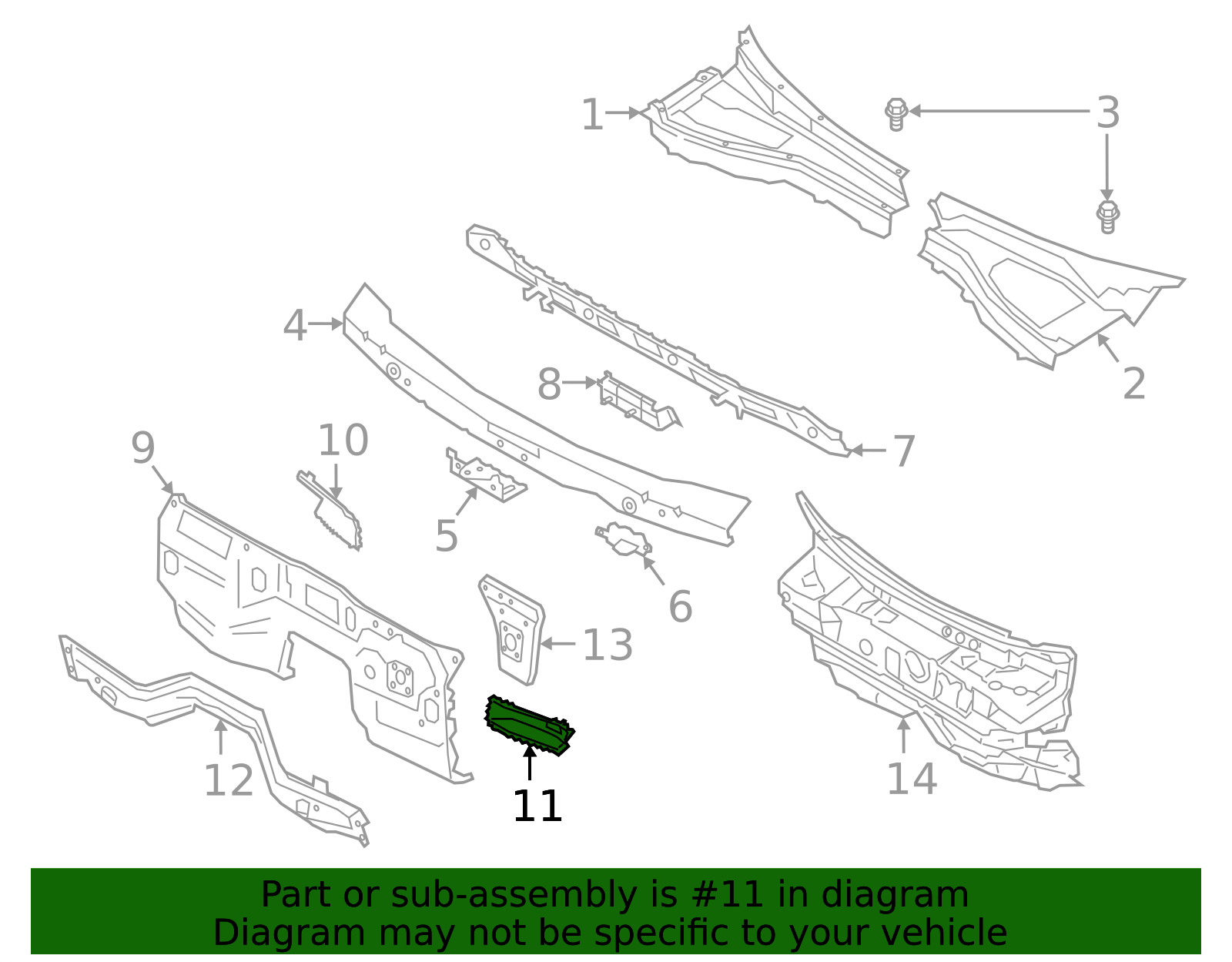 2020-2025 Ford | Dash Panel Reinforcement | L1MZ-78016A23-A | Walls ...