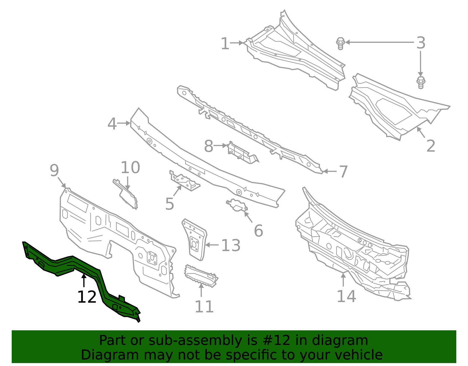 L1MZ-7810414-A - Dash Cross-Member 2020-2025 Ford | Ford Parts Center