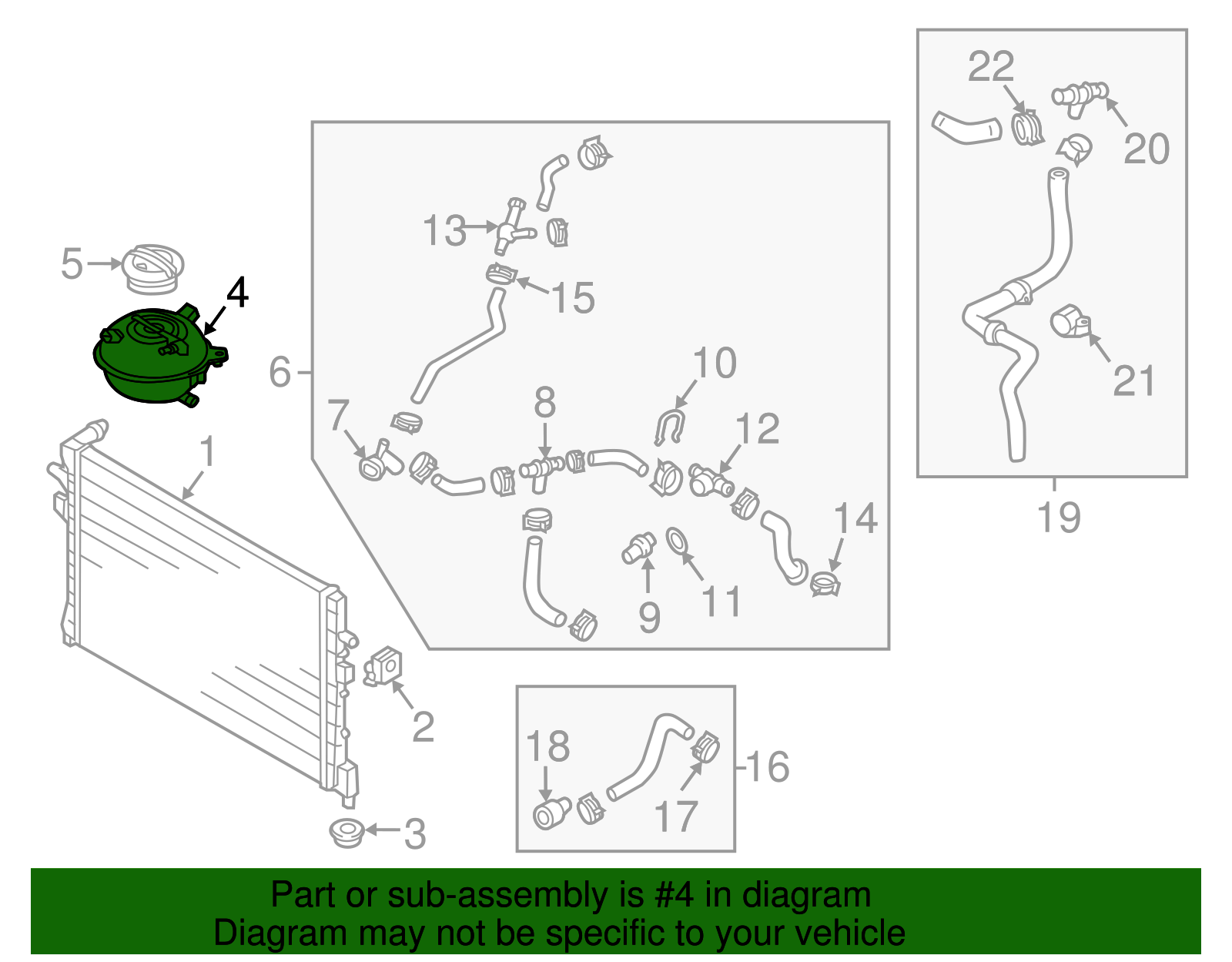 2015-2021 Volkswagen Expansion Tank 5QM-121-407-C | OEM Parts Online