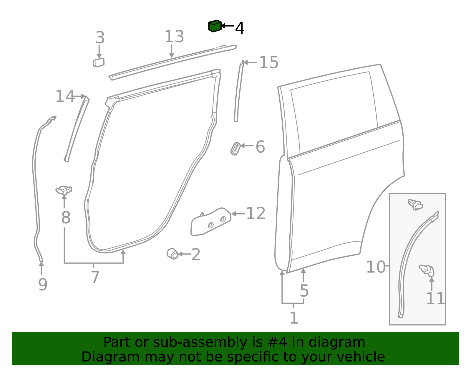 67859-0E010 - Door Shell Hole Cover - 2014-2019 Toyota Highlander ...