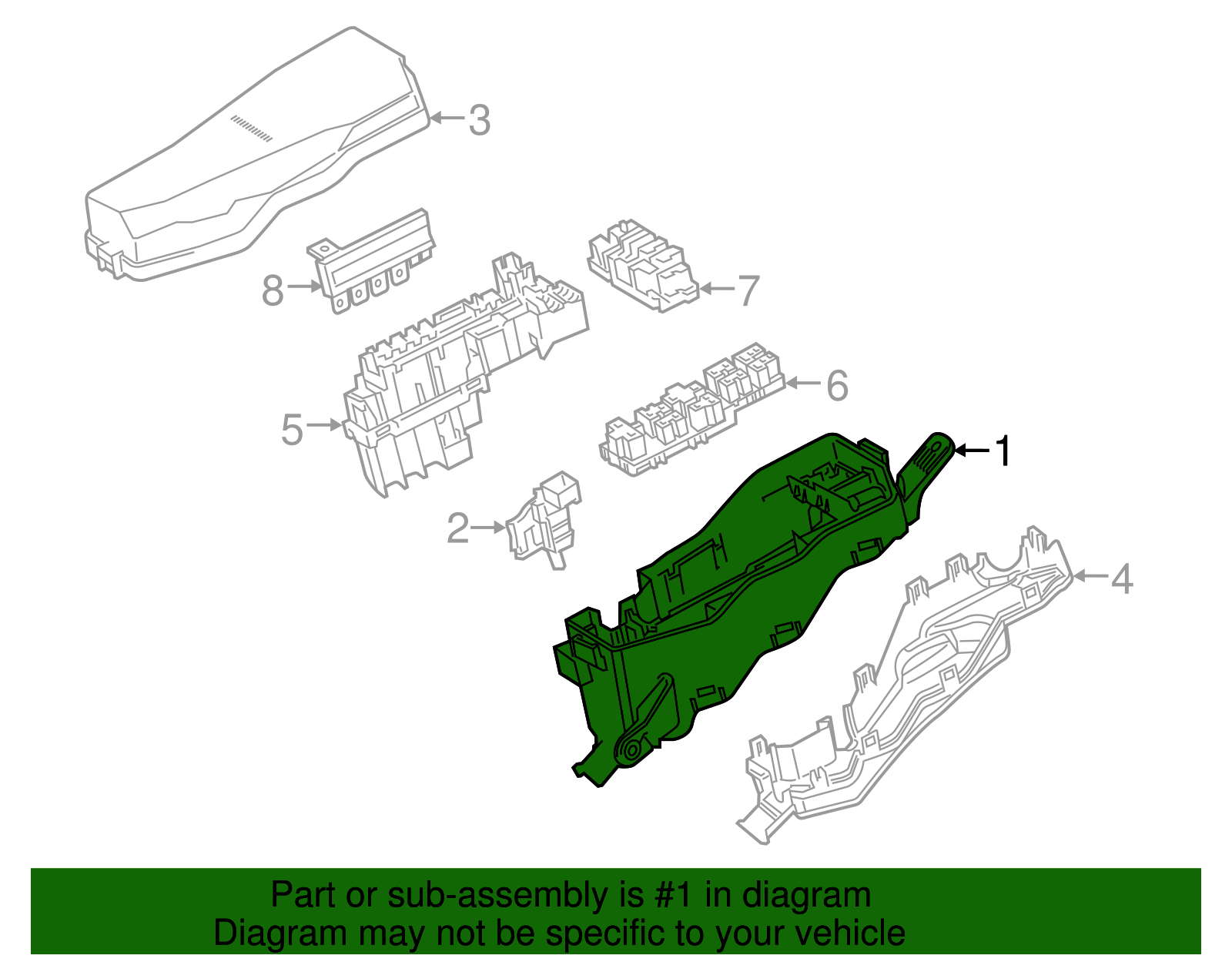 Genuine Toyota Fuse & Relay Box part# 82742-33050 for 2018-2024 Toyota ...