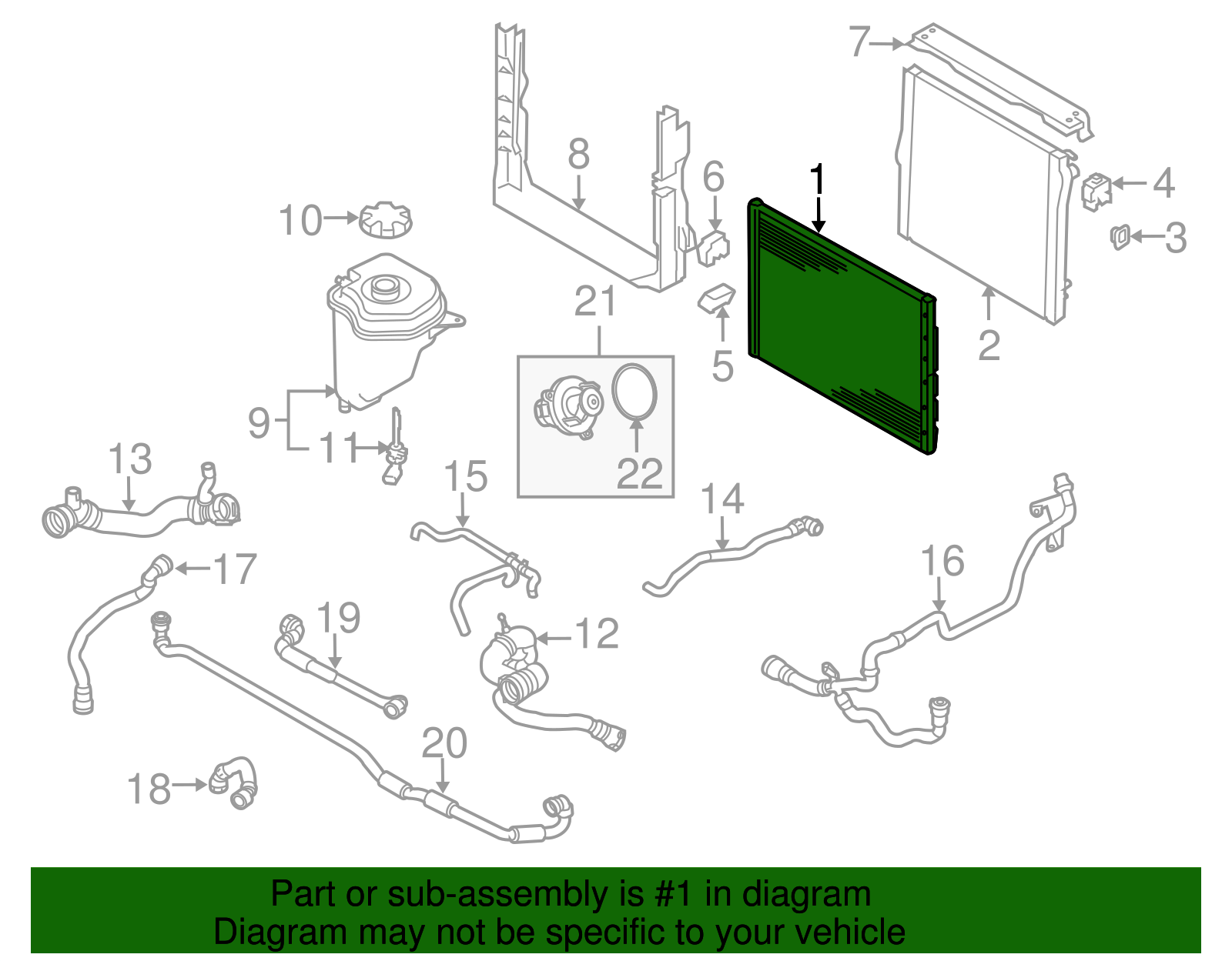 17-11-7-576-273 - Auxiliary Radiator - 2008-2019 BMW | Buy BMW Parts Now