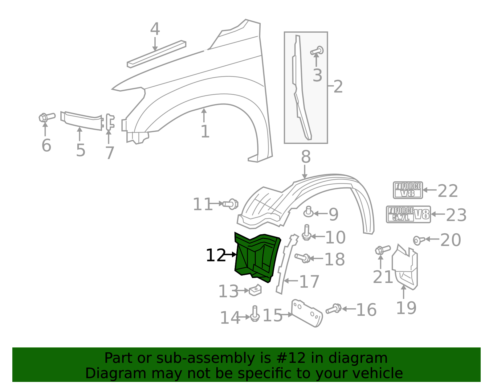53806-0C020 - High-Quality Fender Liner Extension for 2007-2013 Toyota ...