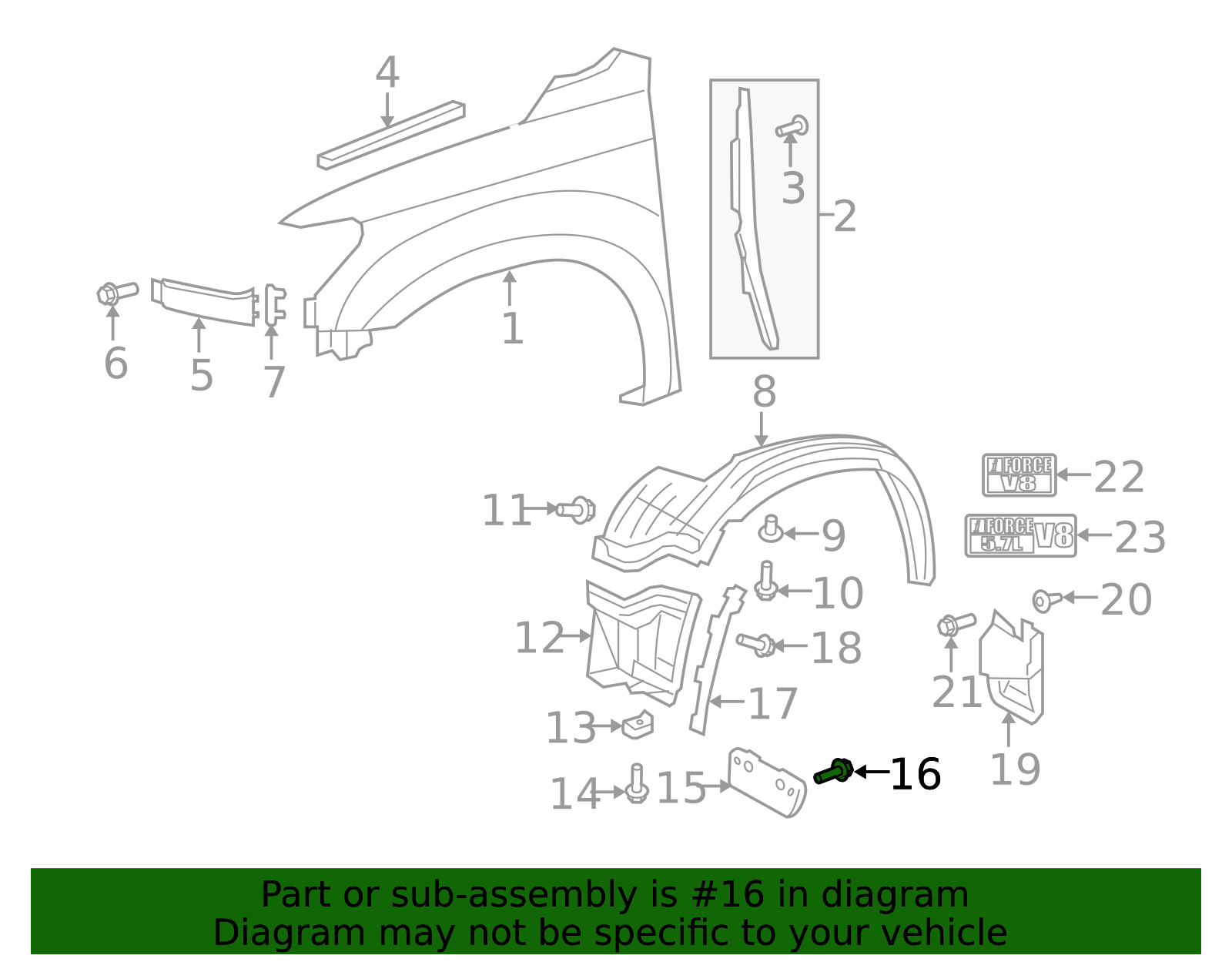 2000-2025 Toyota Fender Liner Screw 9008015091 | Toyota Parts Center