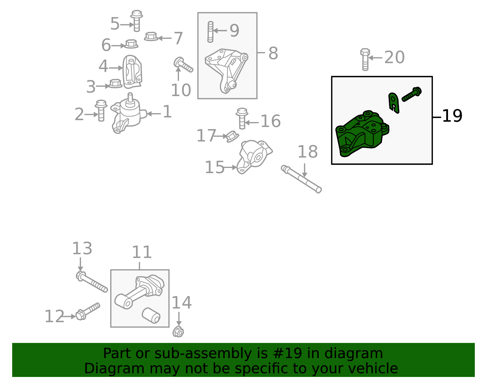 2018-2019 Hyundai Accent Trans Mount Bracket 45211-2F000 | OEM Parts Online