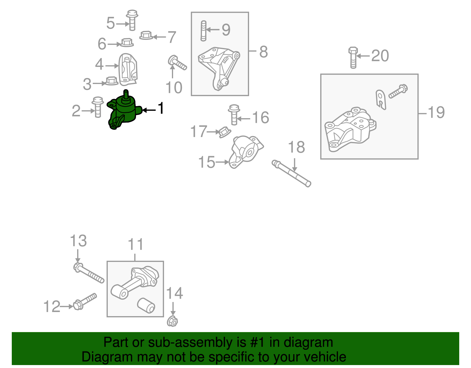 Engine Mount - OEM Vibration Isolator for Hyundai | AutoNation Parts