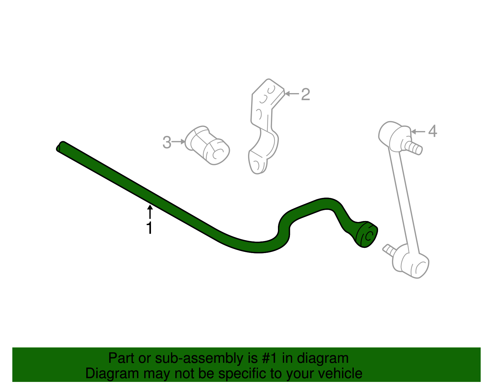 Genuine Toyota Stabilizer Bar part# 48812-AC040 for 2000-2004 Toyota | Ourisman Toyota Parts ...