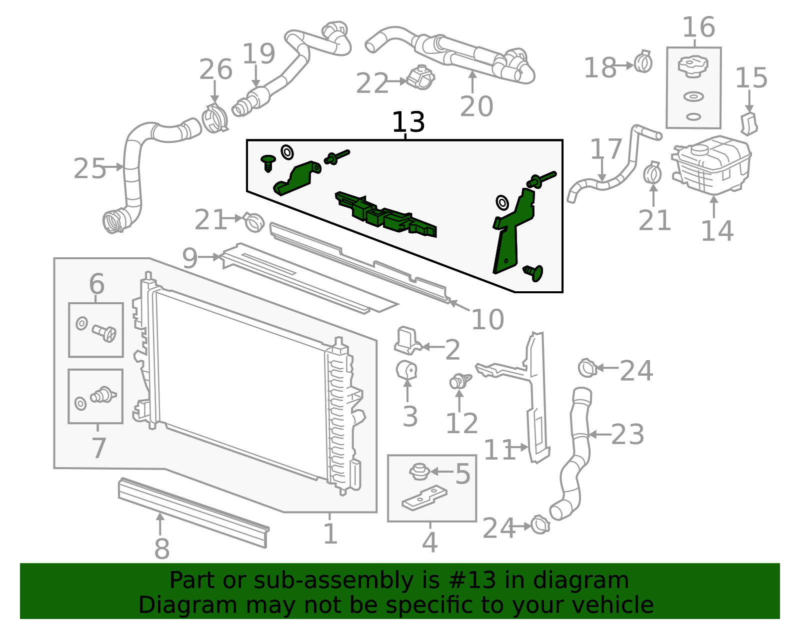 22983413 - High-Quality Front Grille Support Reinforcement for 2014 ...