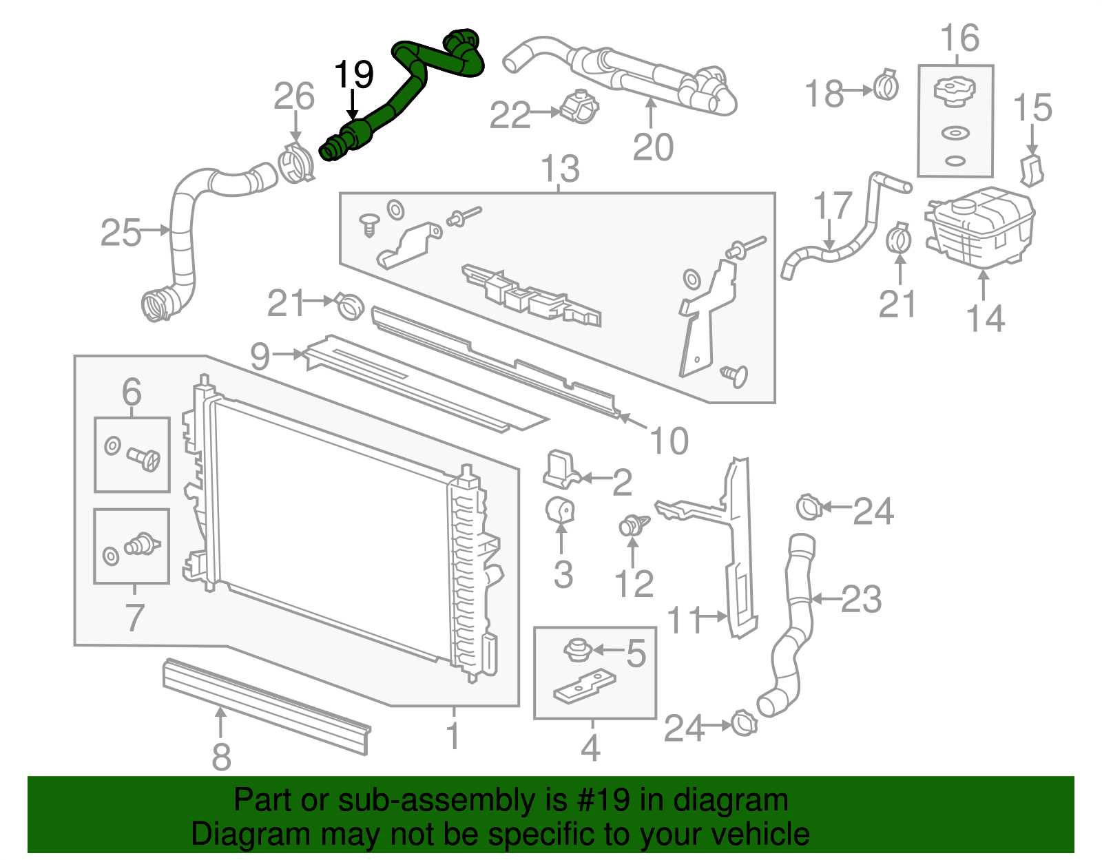 23439676 - 2014-2015 Chevrolet Cruze - Radiator Outlet Hose | Partners ...