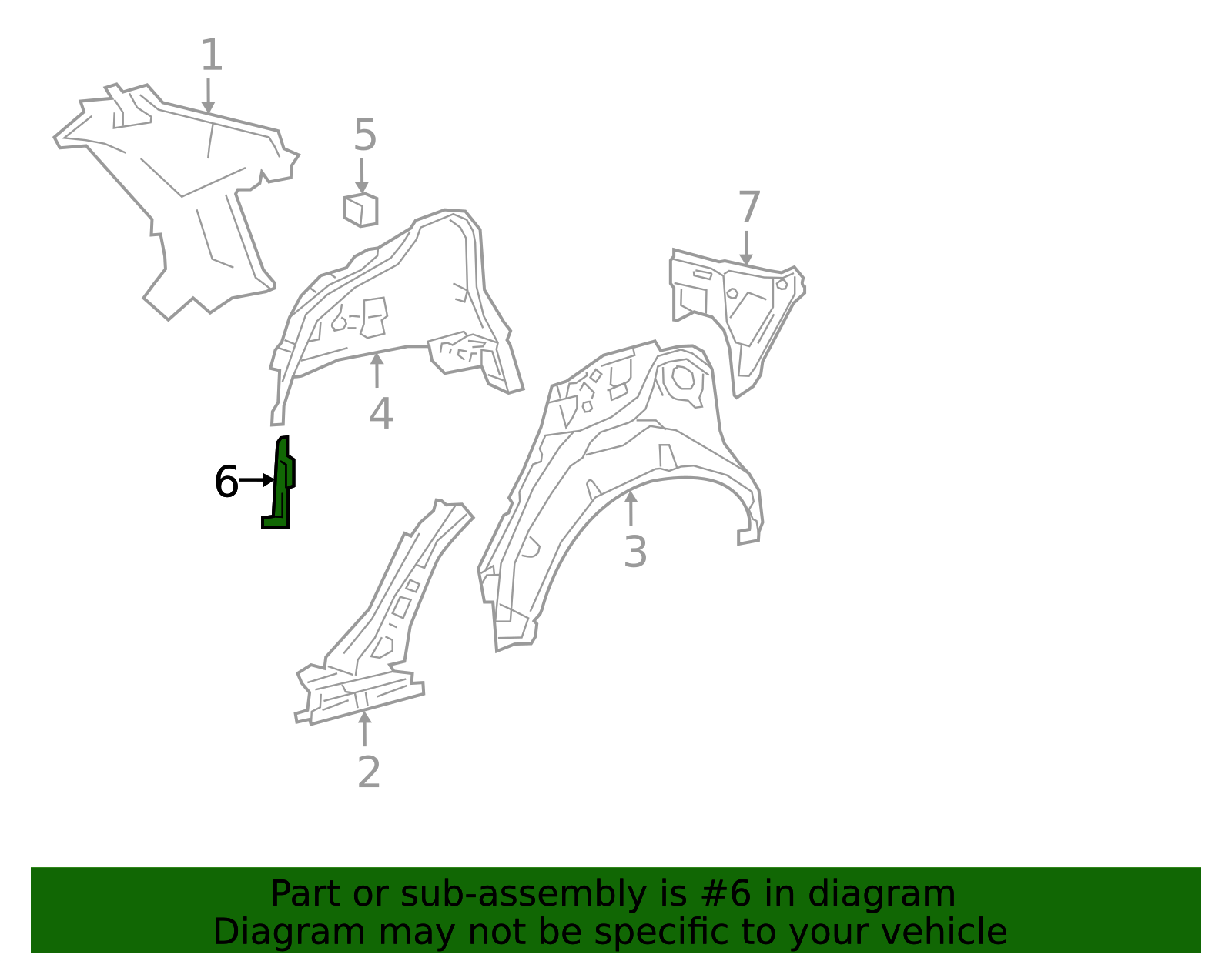 2019-2022 Toyota Avalon Gusset 61642-07020 | Toyota Parts Center