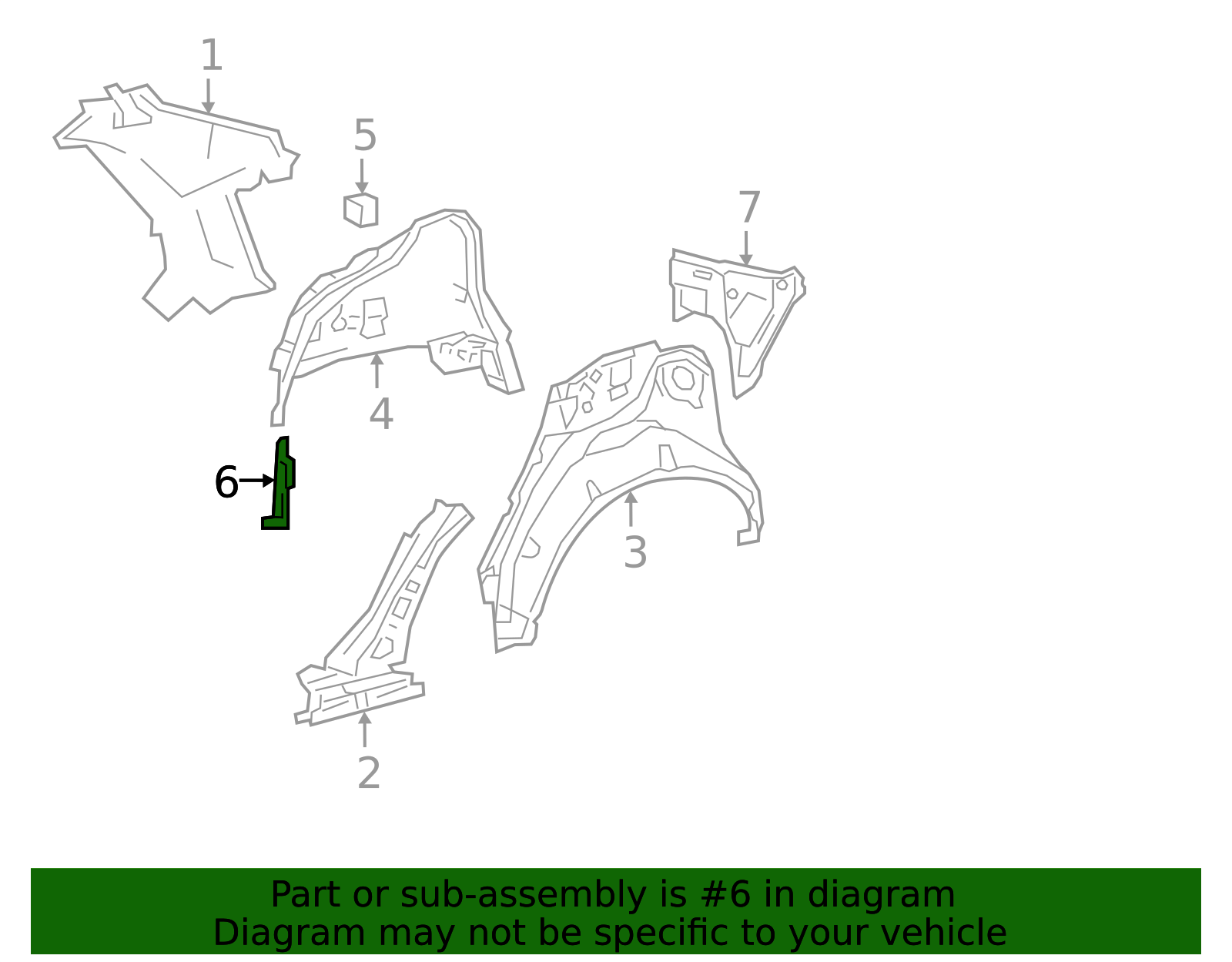 2019-2022 Toyota Avalon Gusset 61641-07010 | Toyota Parts Center