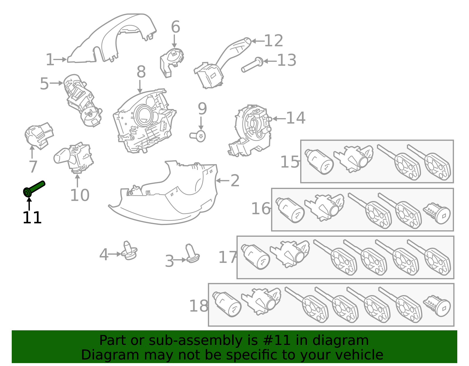 2014-2023 Ford Transit Connect | Signal Switch Screw | W505924-S424 ...