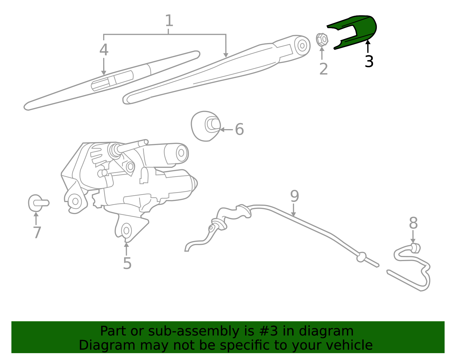 28782-5SK0A - Wiper Arm Assembly Cap 2018-2025 Nissan | Official Nissan ...
