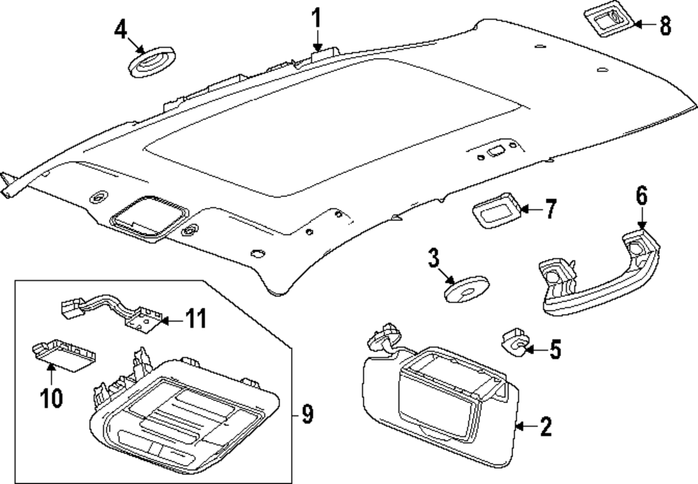 2024-2025 Chevrolet Equinox EV Overhead Console 86507641 | Courtesy Parts