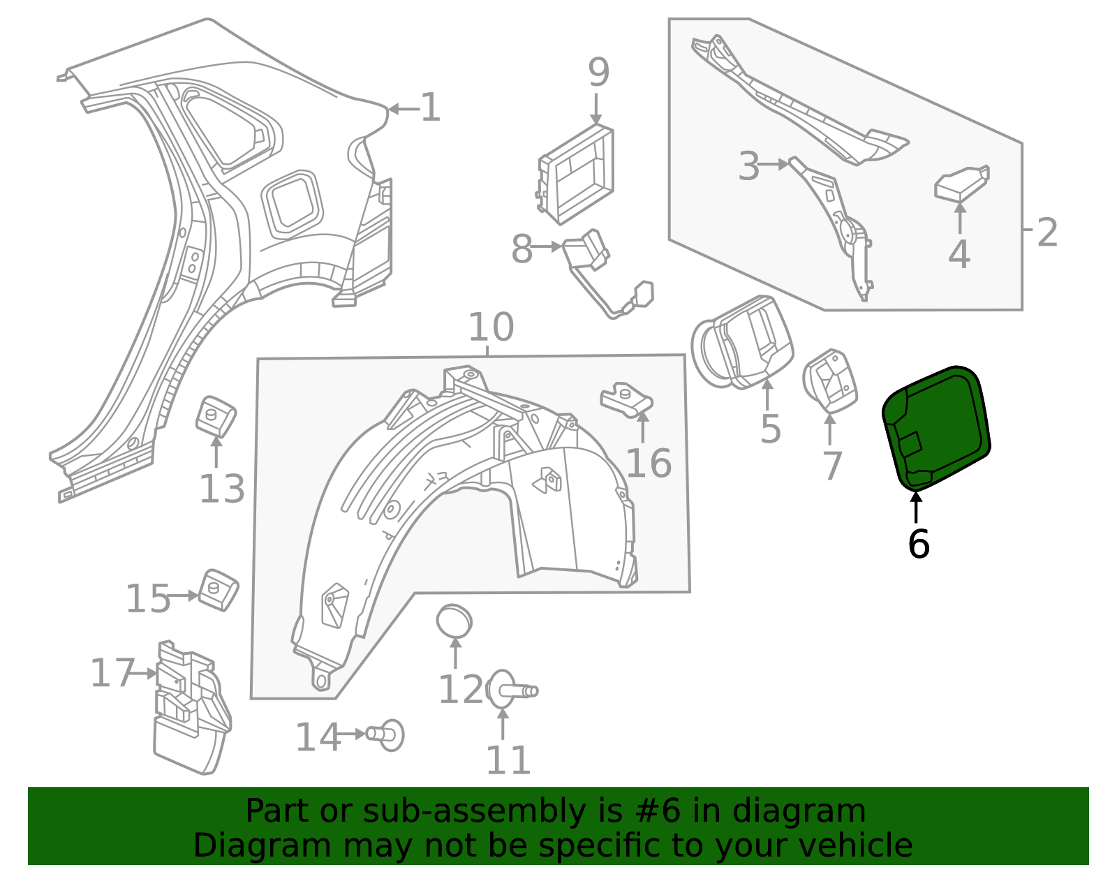 63910-3W0-A00ZZ - 2023-2025 Honda HR-V - Fuel Door | Genuine Honda Parts