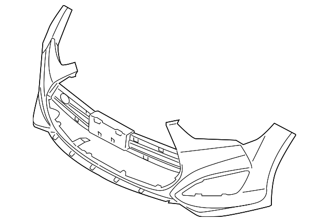 Genuine OEM Bumper Cover Part# 86511-2V500 Fits 2013-2017 Hyundai ...