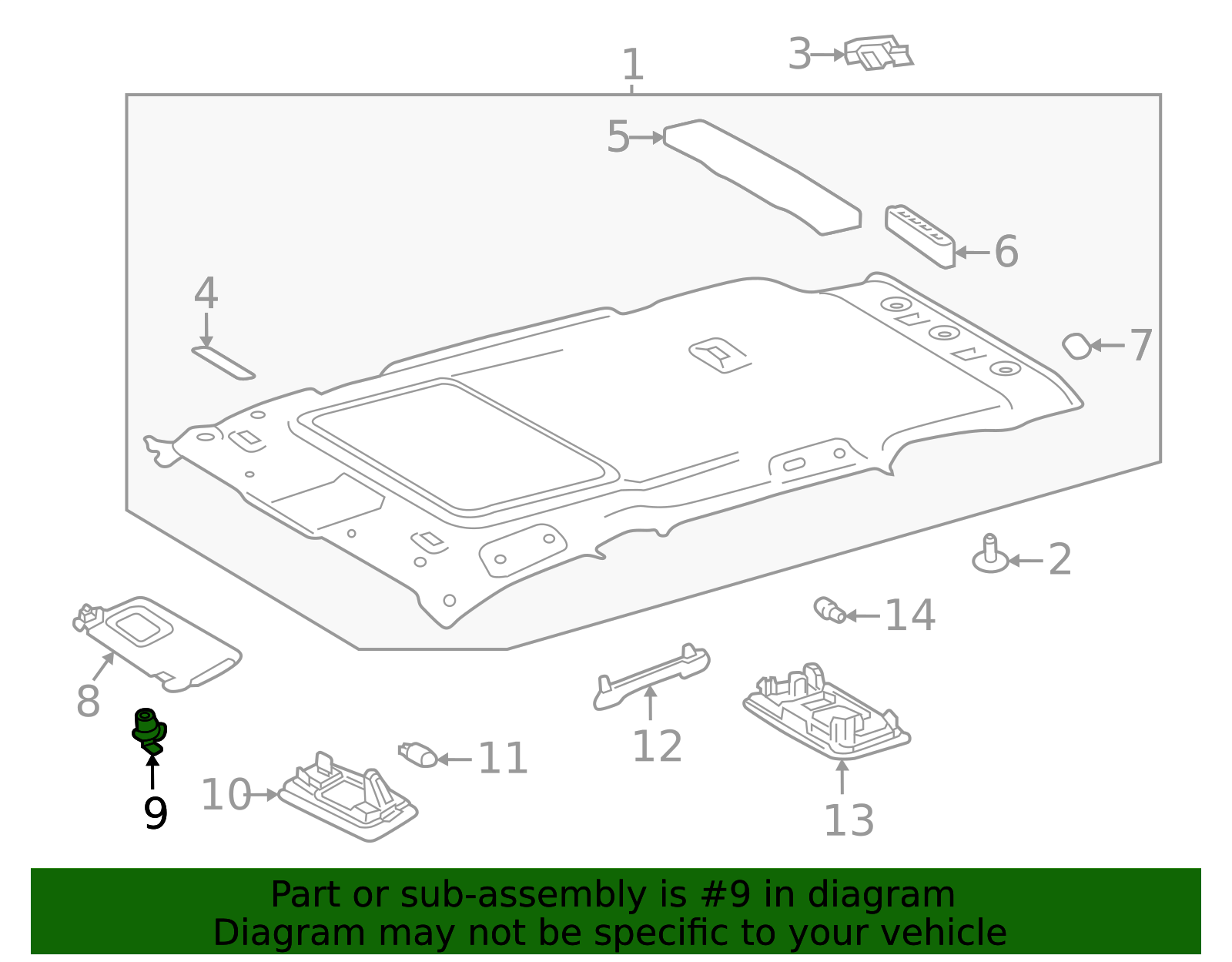 2020-2026 Toyota Sun Visor Holder 74348-04030-C1 | Toyota Parts Center