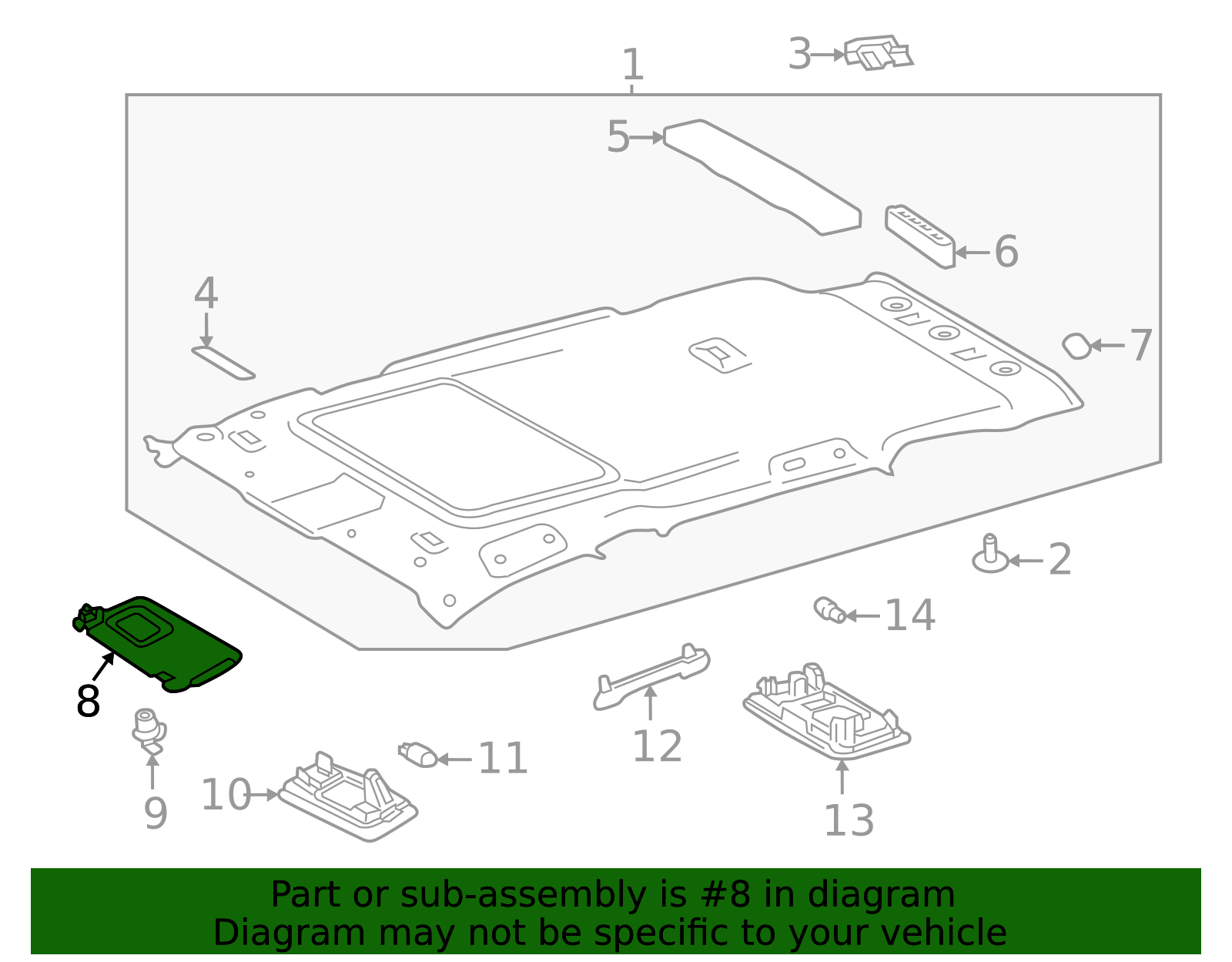 2019-2025 Toyota Sun-Visor 74310-0R110-C0 | MotorMotor