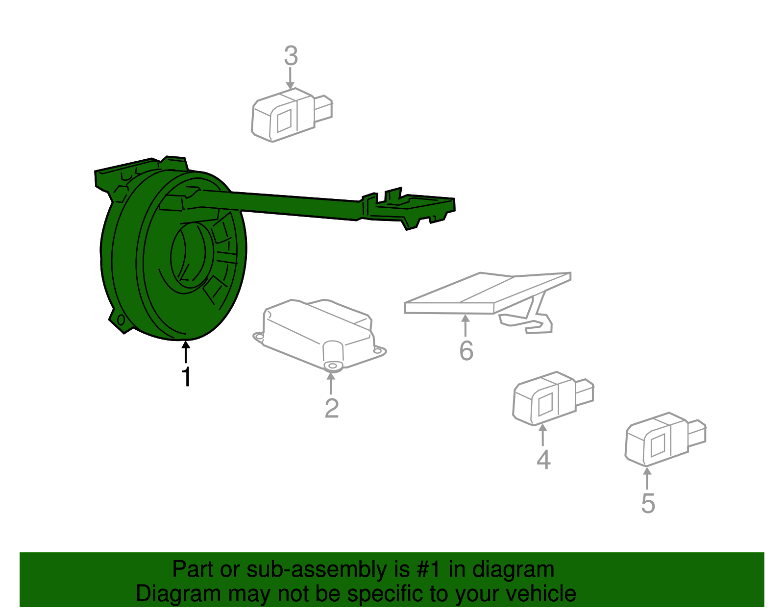 2013-2019 GM Steering Wheel Airbag Coil 92284316 | Capital Chevy Parts