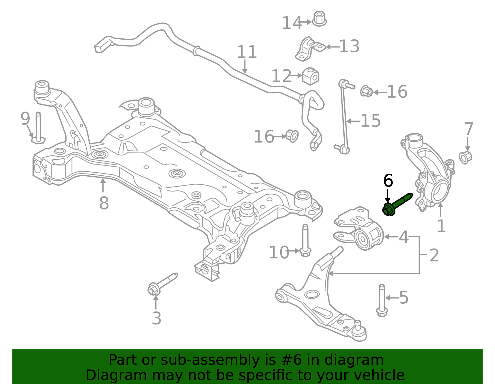 W716075-S442 - Lower Control Arm Mount Bolt - 2013-2019 Ford | Eastgate ...