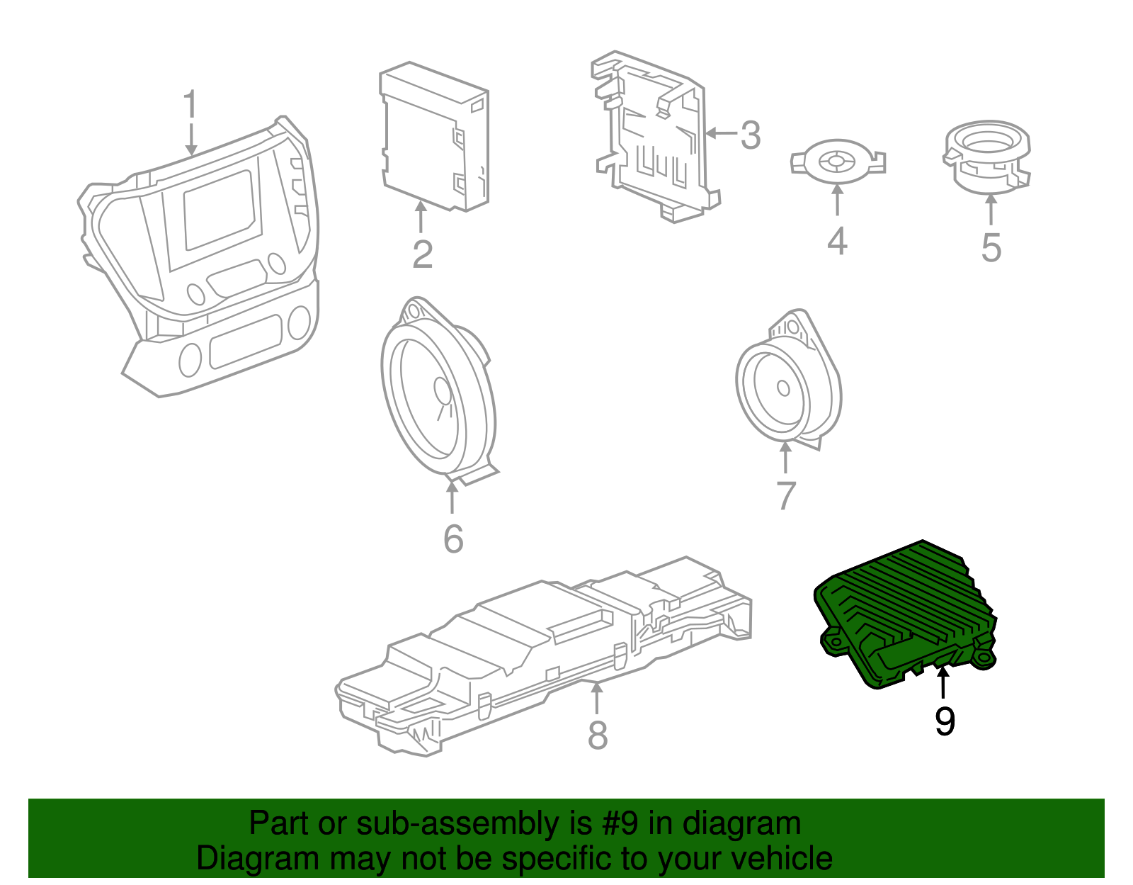 2017-2019 GM Radio Speaker Amplifier 84992300 | Hadwin-White Parts