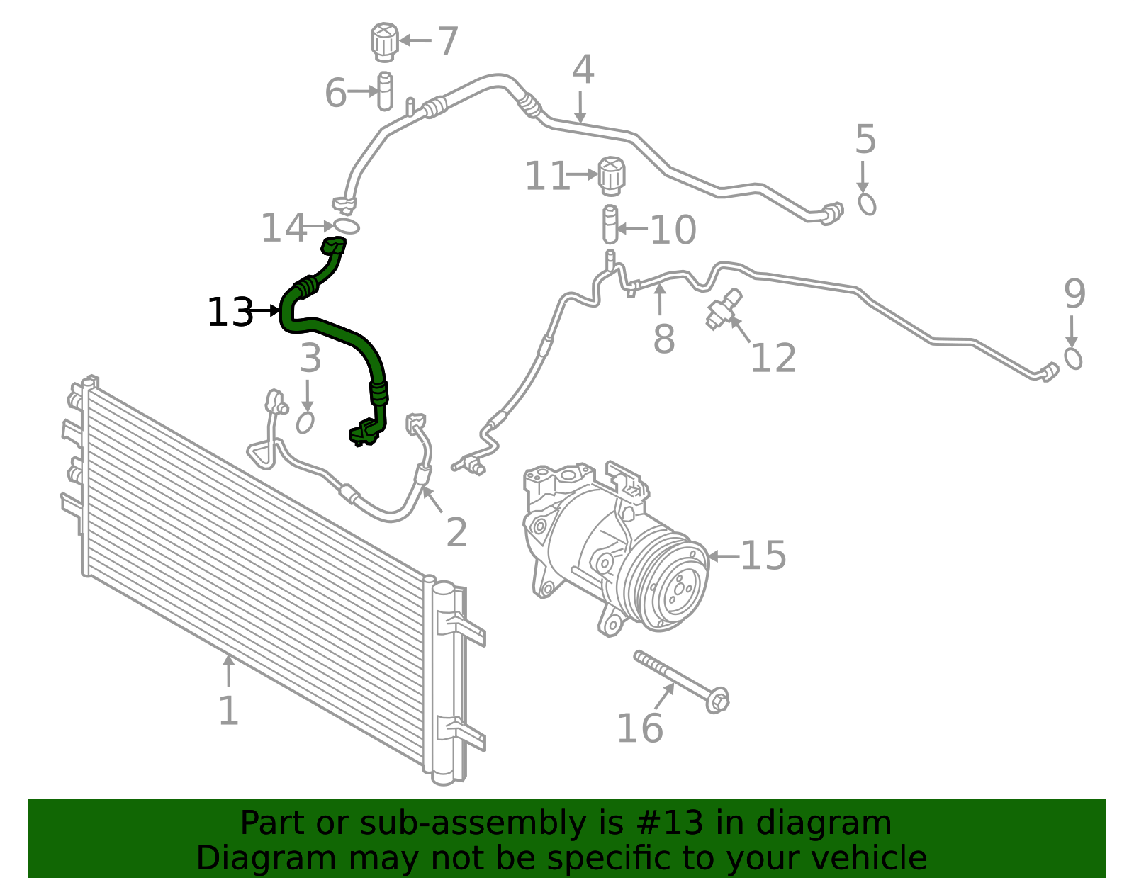 2016-2023 BMW | A/C Refrigerant Suction Hose | 64539209723 | BMW OEM ...